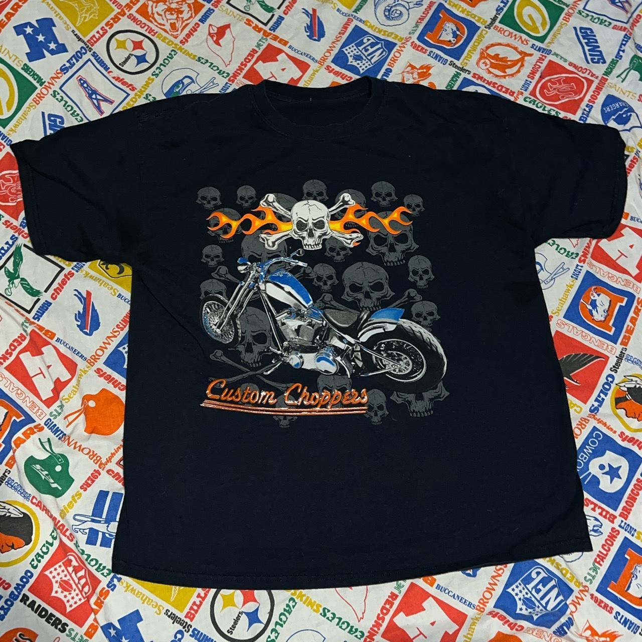 Custom Chopper Tee Size- cut tag fits like L - Depop