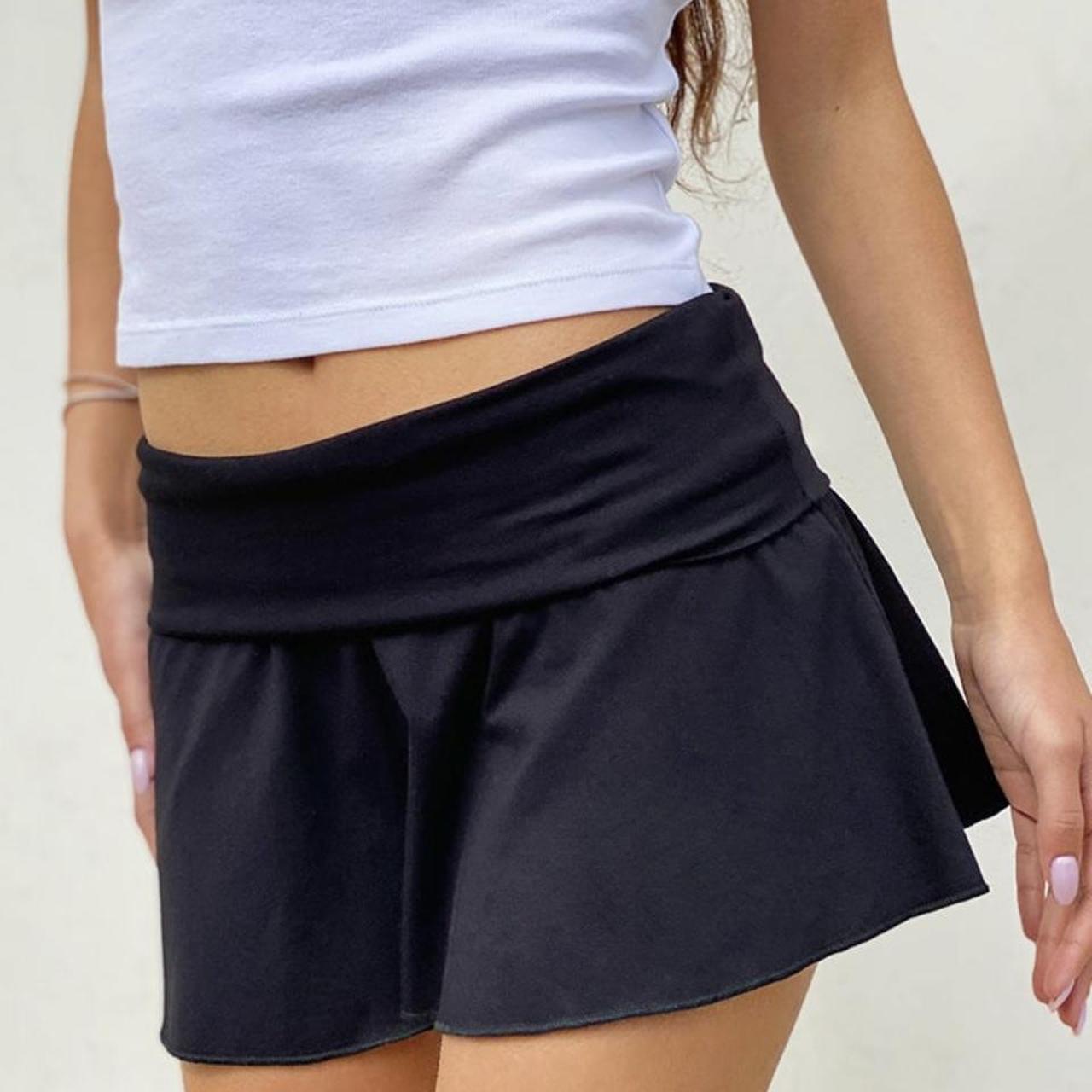 mini navy ruffle subdued skirt perfect condition... - Depop