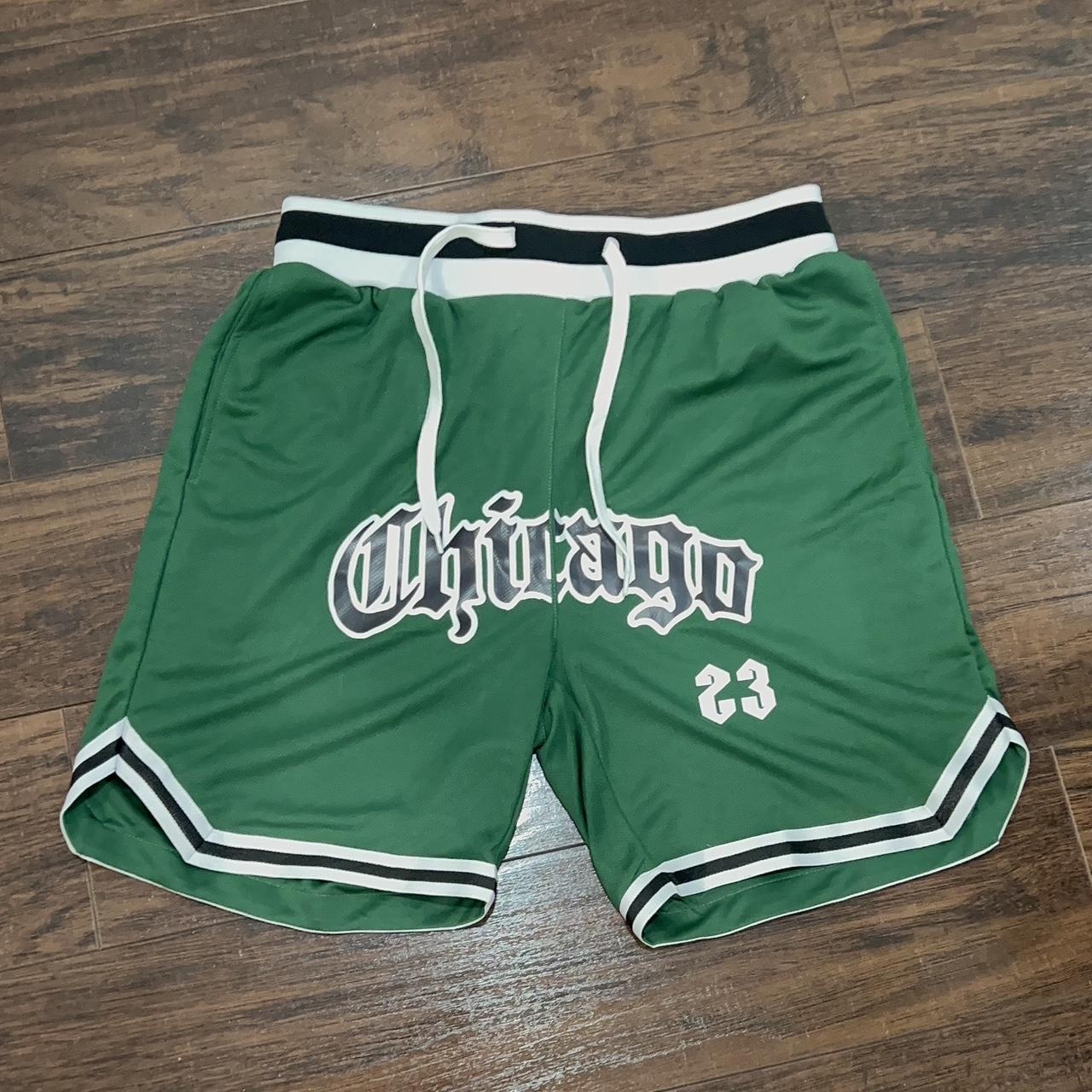 Chicago Green Basketball Shorts Size Medium Brand... - Depop
