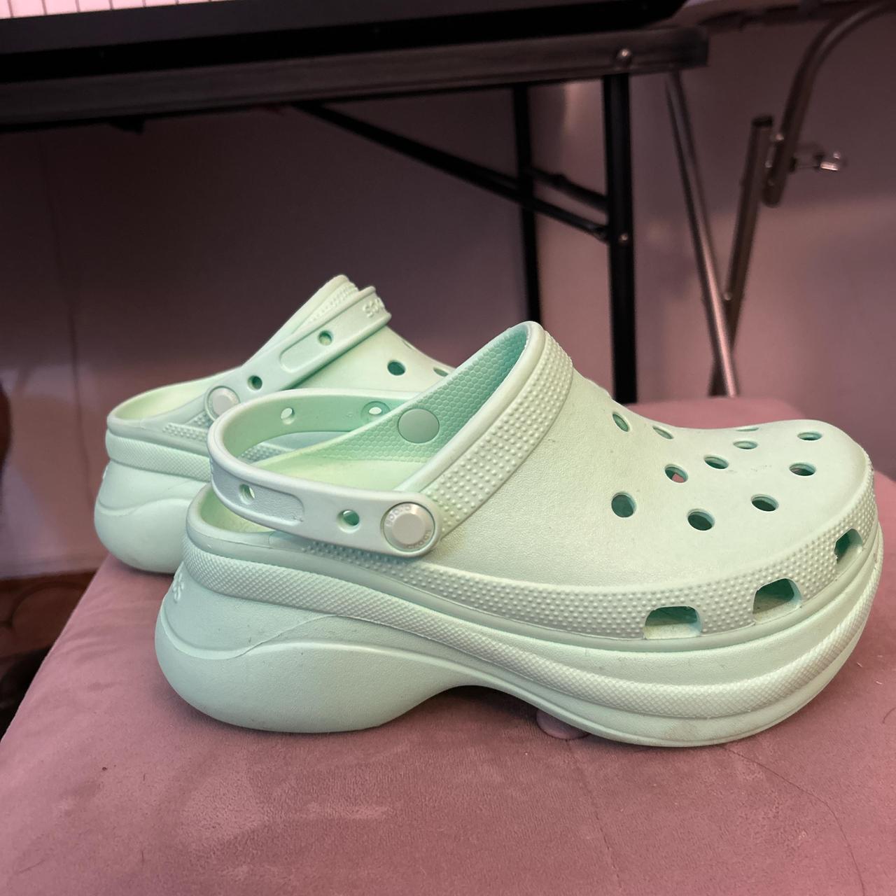 Mint green Crocs platform clogs #crocs #platformshoes | Depop