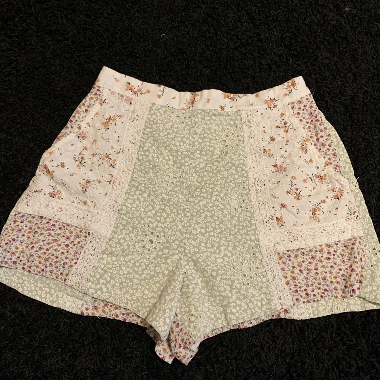 American eagle patchwork styled shorts. Like new... - Depop