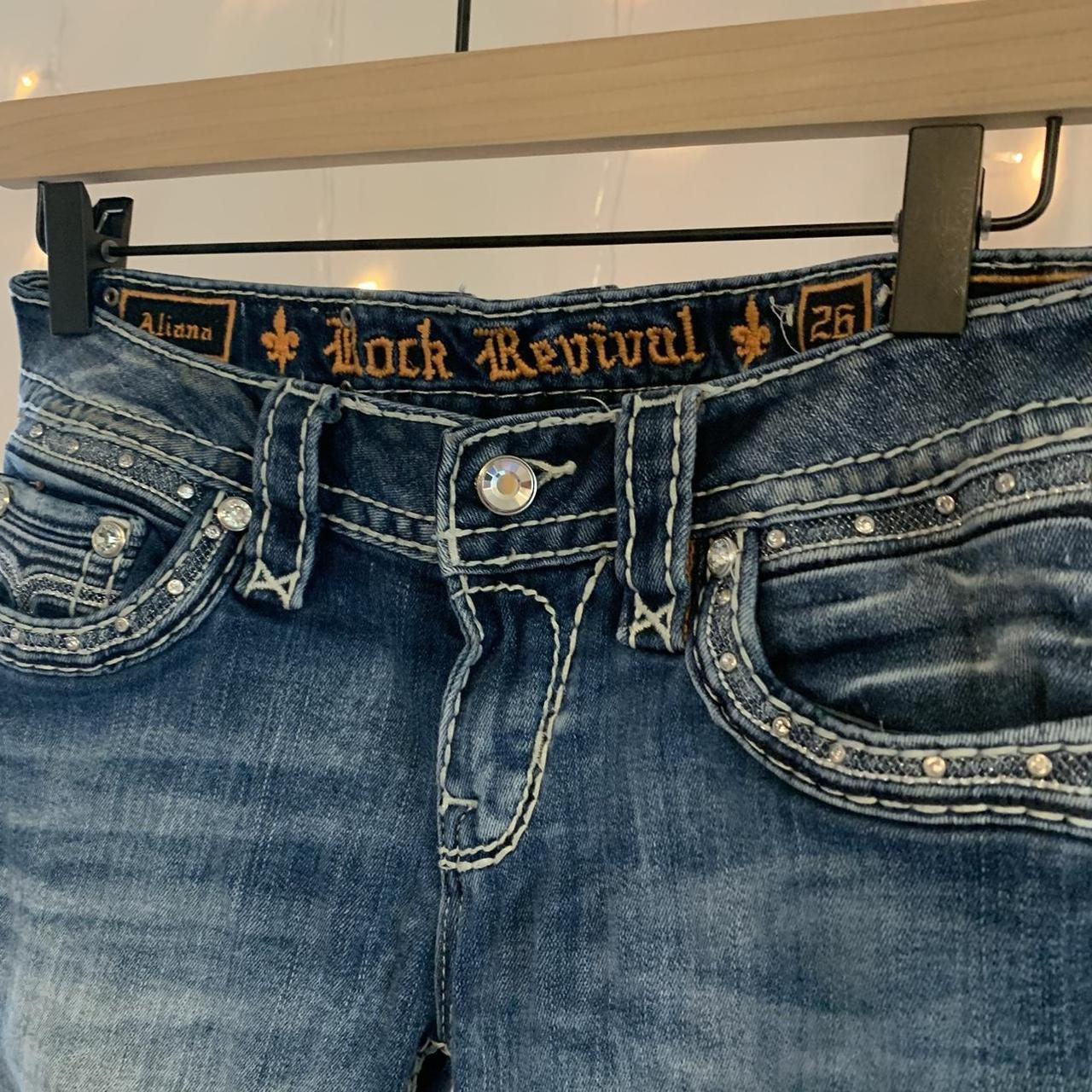 Womens Rock revival jeans size 26 aliana jeans. Like... - Depop