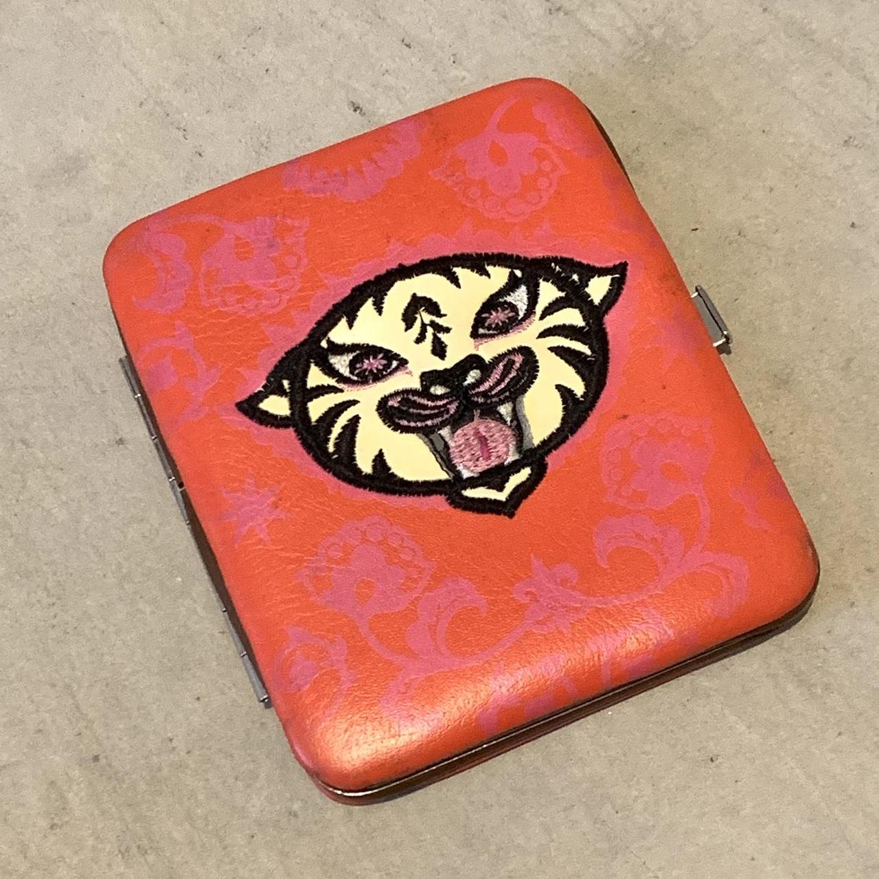 Fluff Y2K Mad Cat Embroidered Clasp Wallet Add some... - Depop