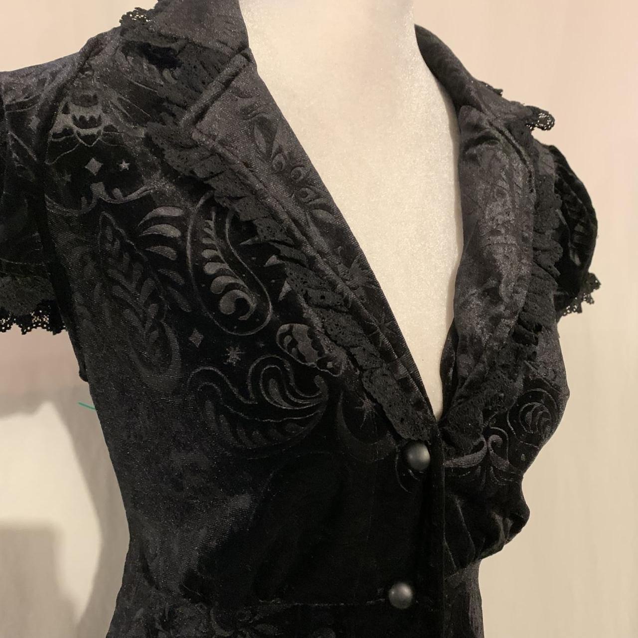 KILLSTAR Marceline Velvet Black Dress – Gothic Emo... | Depop