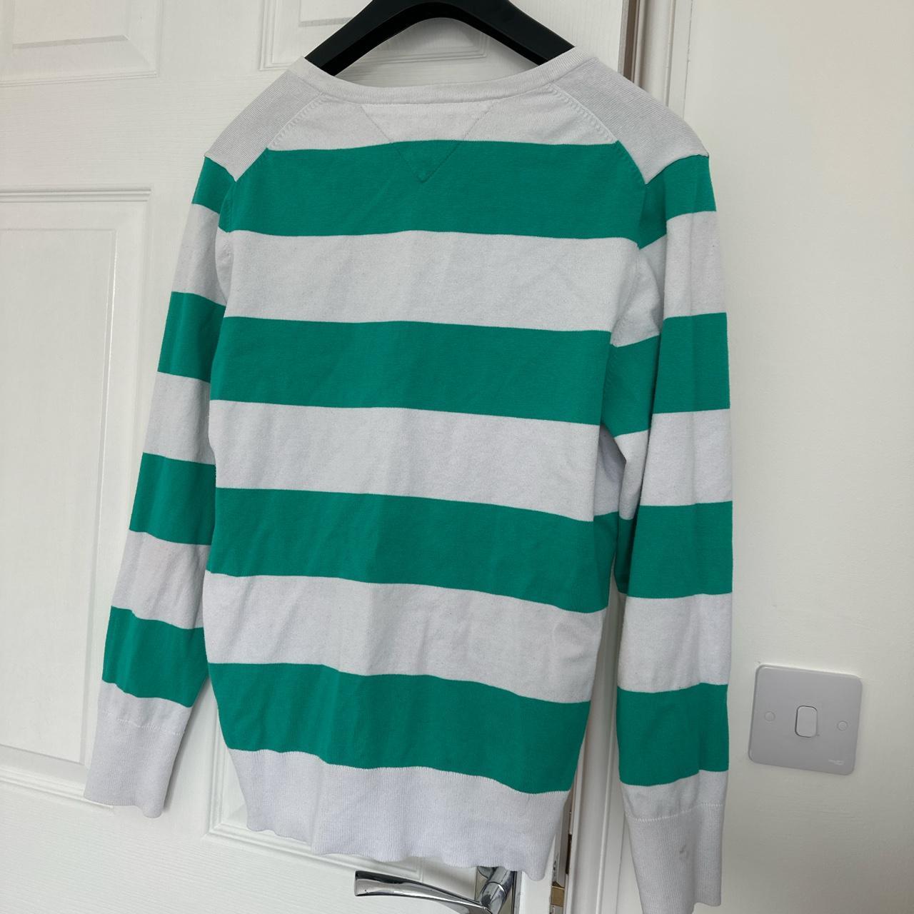 Tommy Hilfiger striped jumper Small stain on sleeve... - Depop