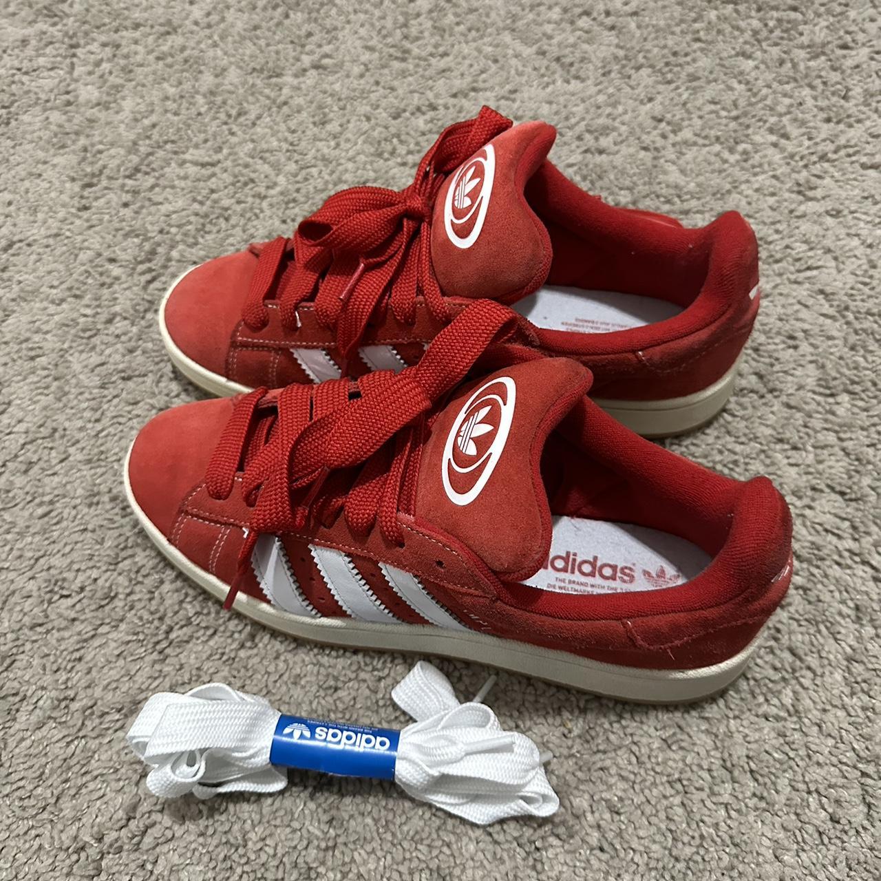 Adidas campus red and white #sneakers - Depop