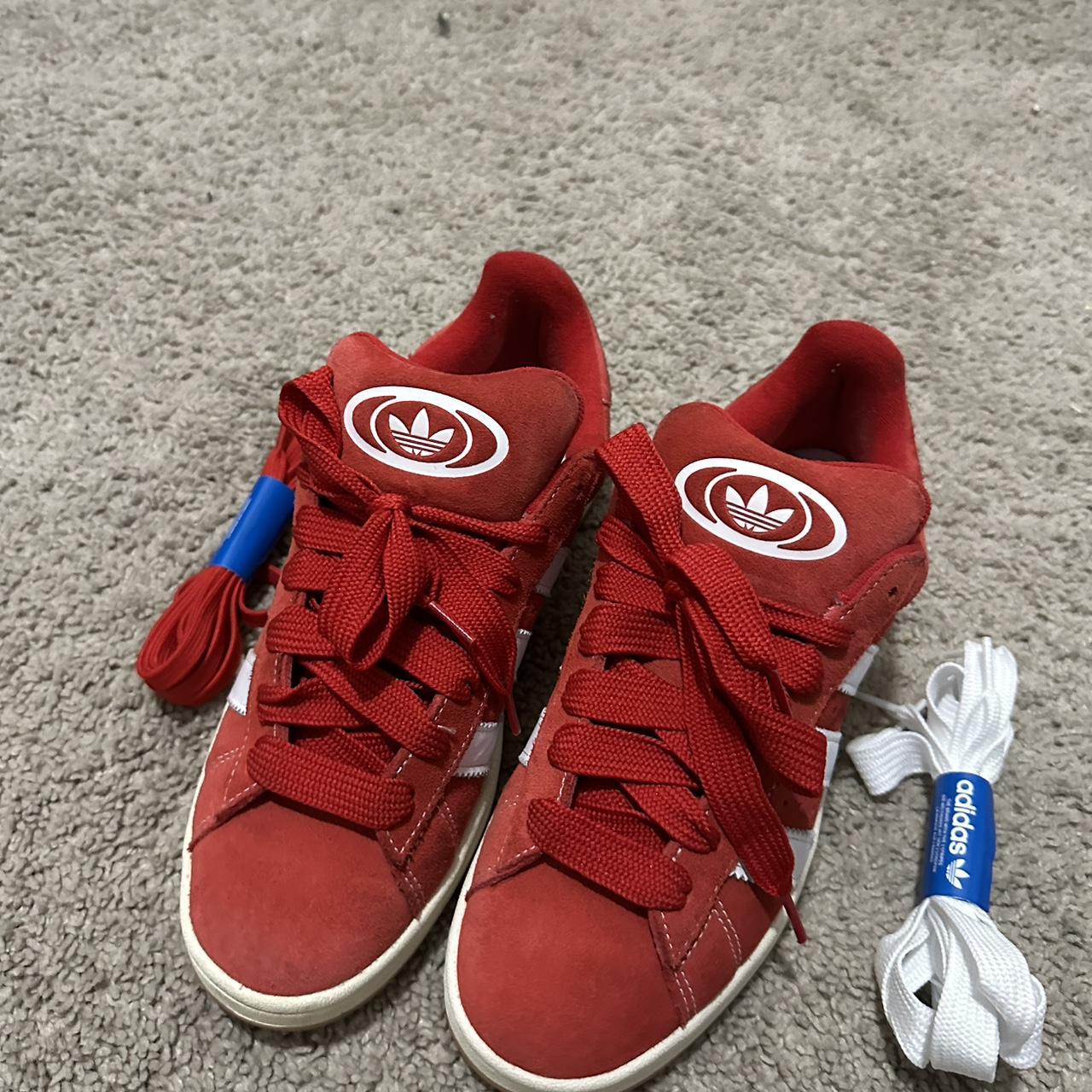 Adidas campus red and white #sneakers - Depop