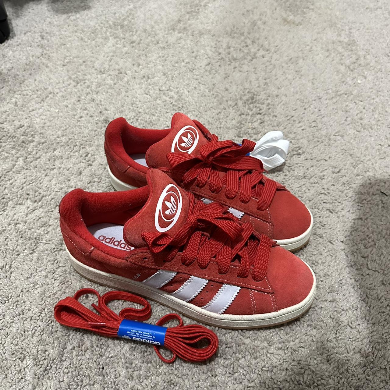 Adidas campus red and white #sneakers - Depop