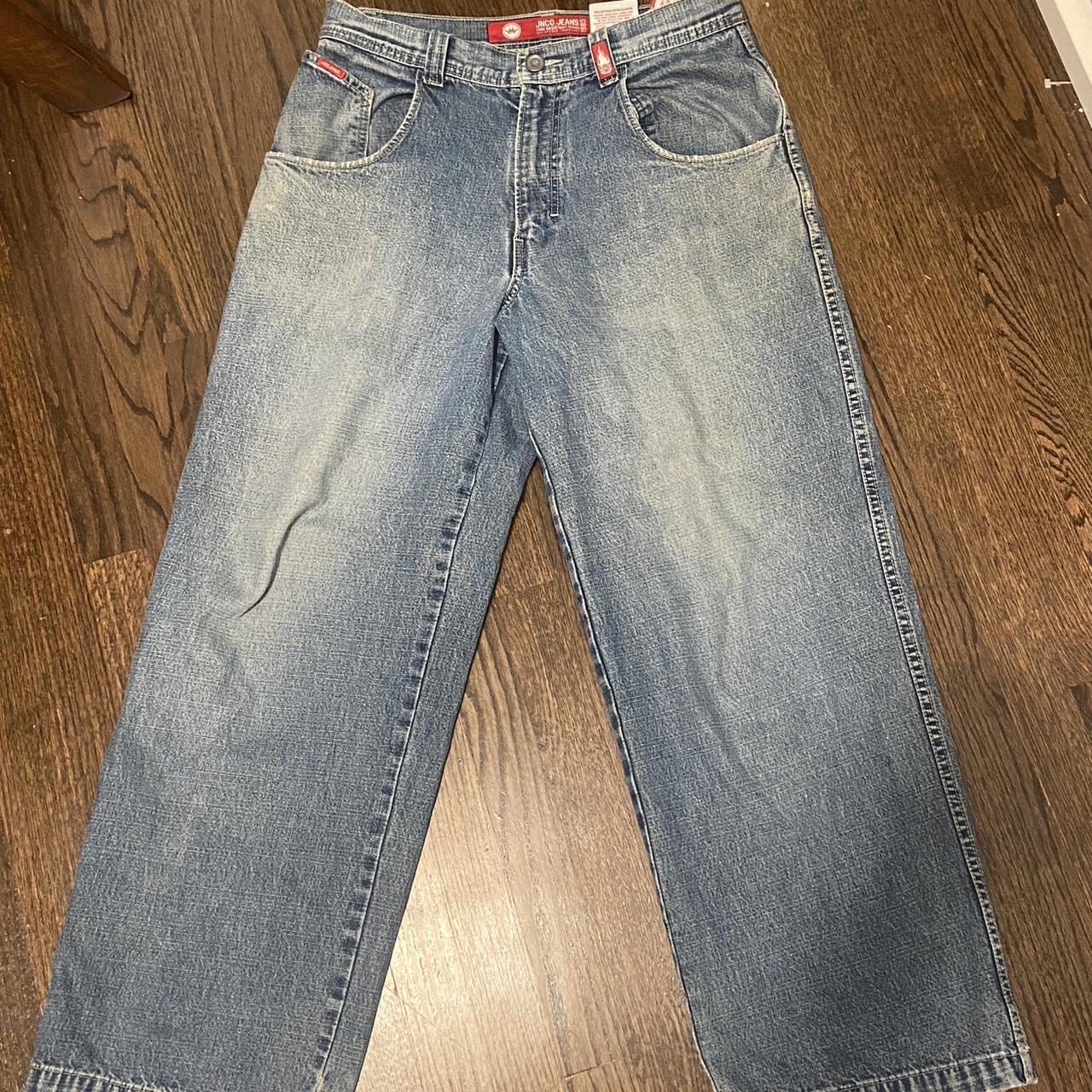 JNCO yellow crown tribals with four back pockets DO... - Depop