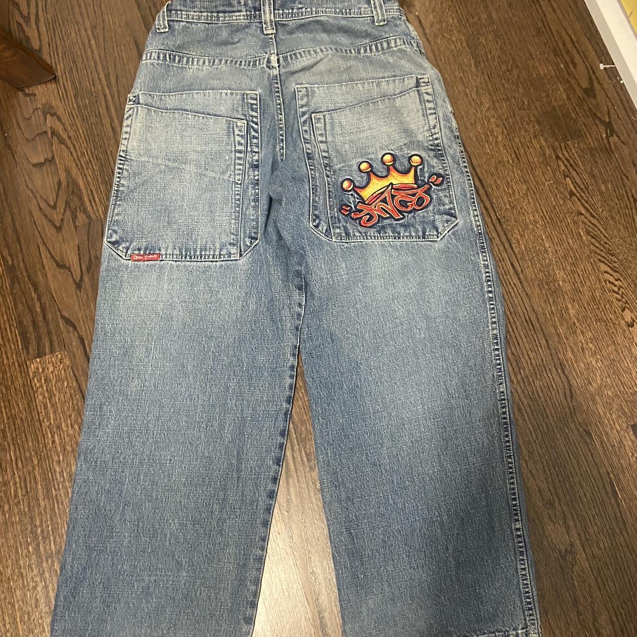 JNCO yellow crown tribals with four back pockets DO... - Depop