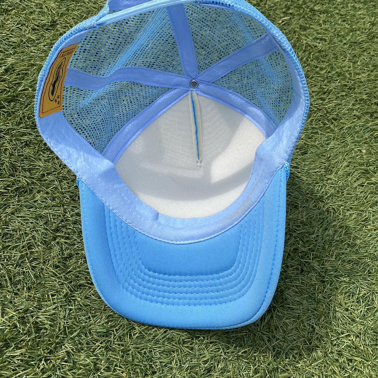 Corteiz Men's Blue and White Hat | Depop