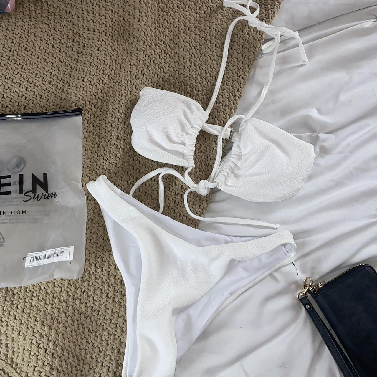 SHEIN Women's White Bikinis-and-tankini-sets | Depop