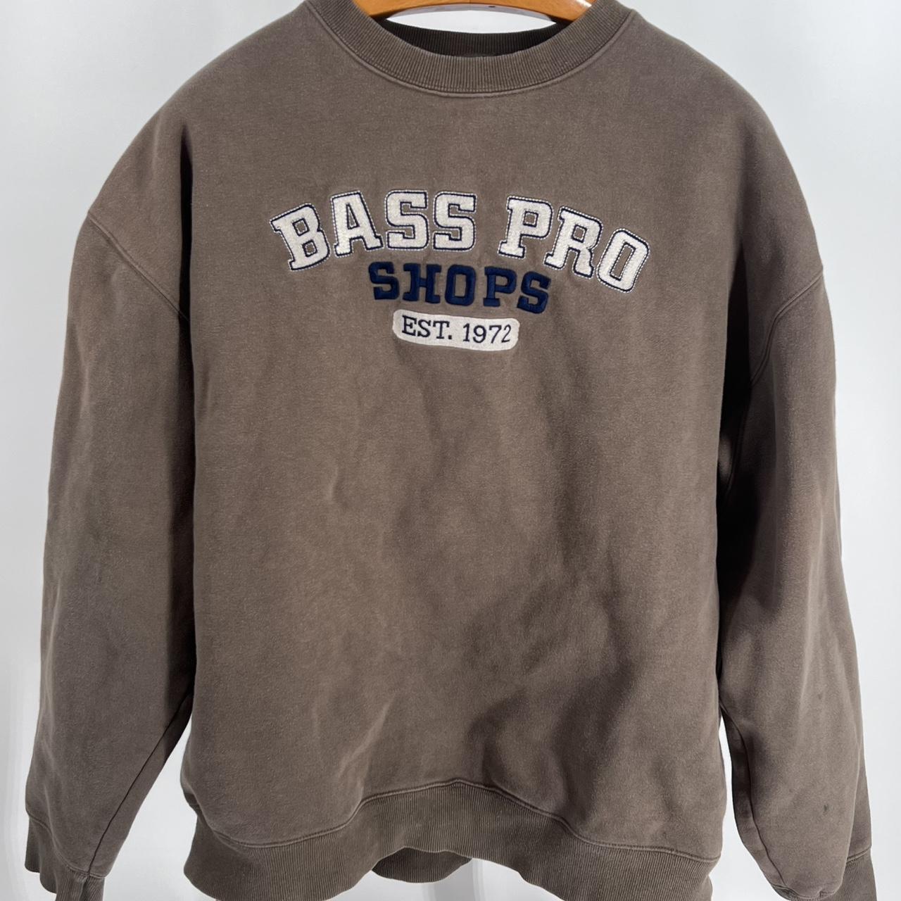 Vintage Brown Bass Pro Shops crewneck sweatshirt... | Depop