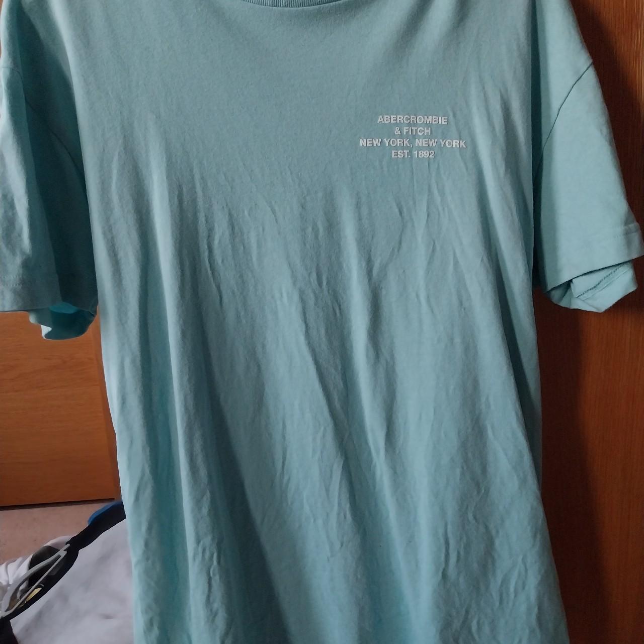 Abercrombie & Fitch Men's Blue T-shirt | Depop