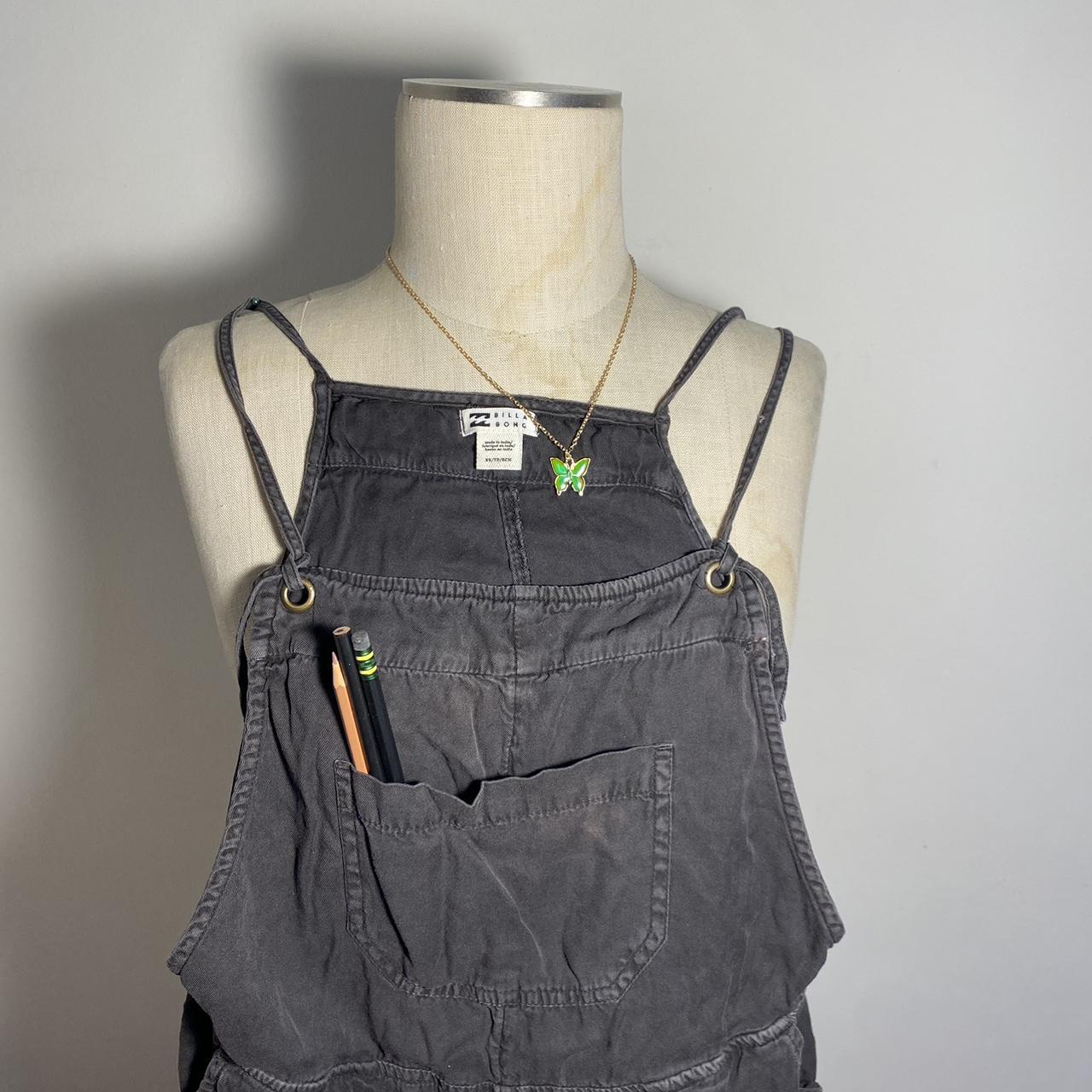 Billabong art student/granola girl overalls Cotton... - Depop