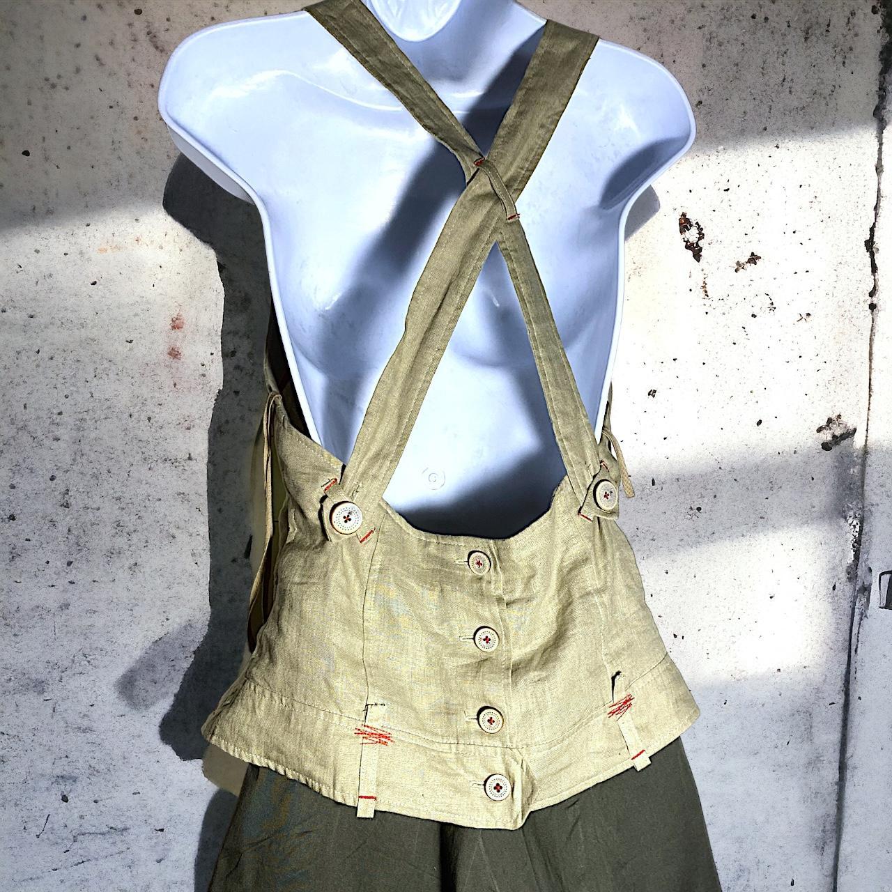 Cop copine cargo tank top with cross back, size large - Depop