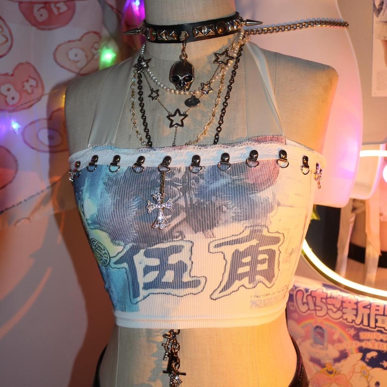 ⭐️🦋reworked Gyaru halter top Additional measurements... - Depop