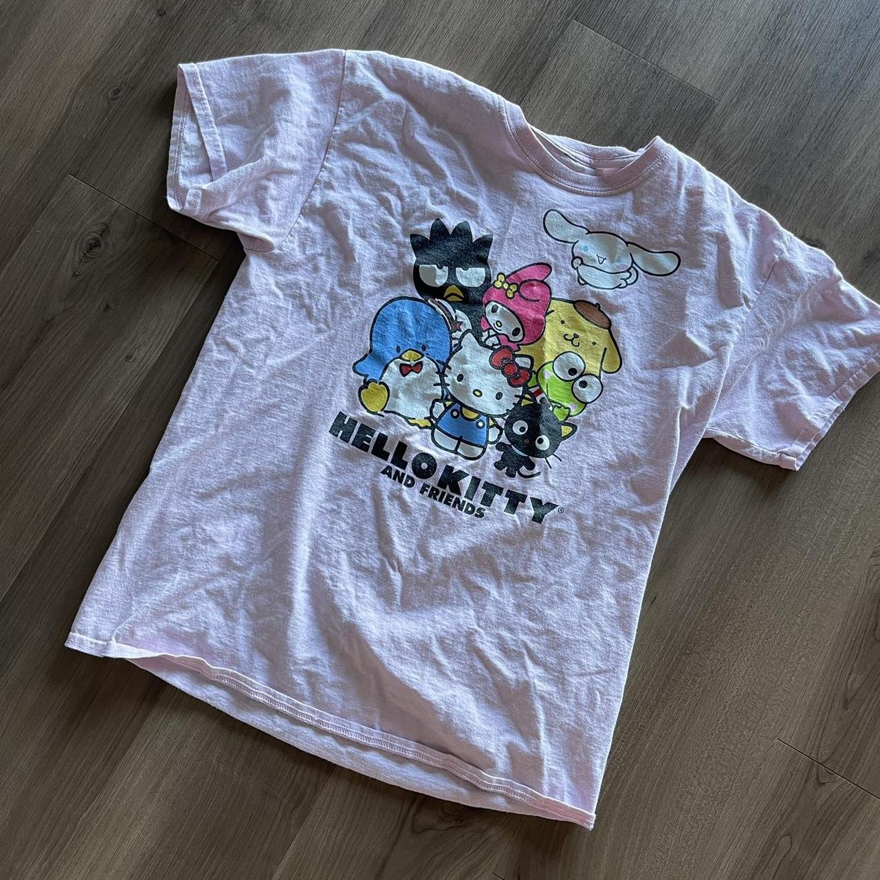 Hello Kitty Men's Pink T-shirt | Depop