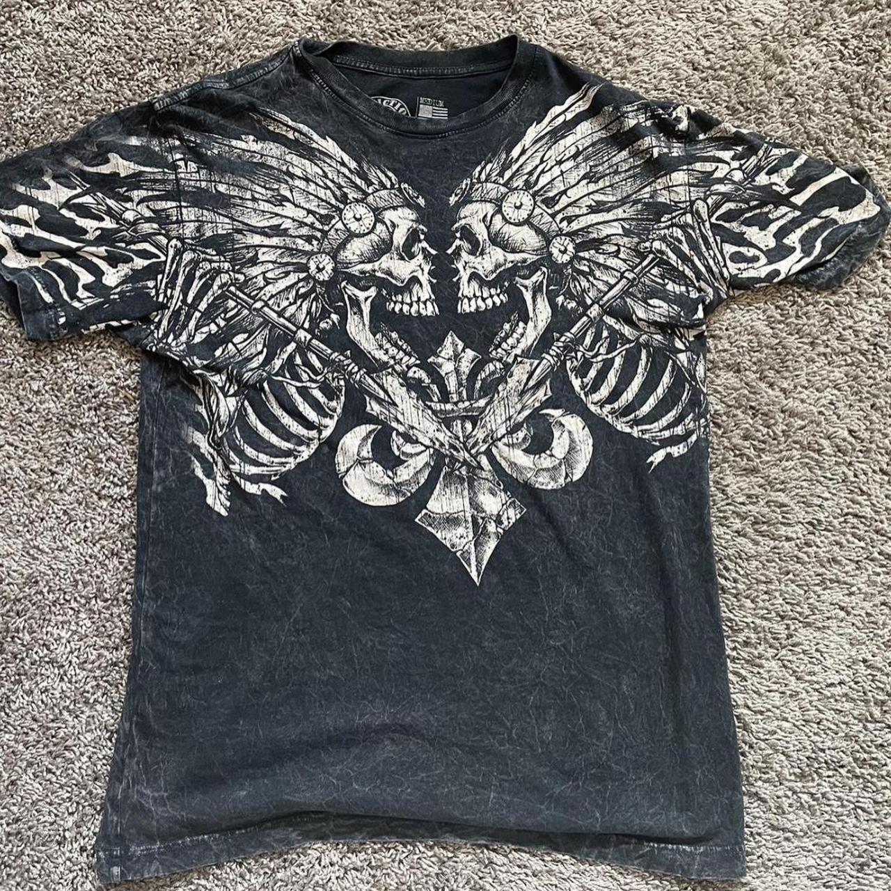 Black Affliction shirt - Depop