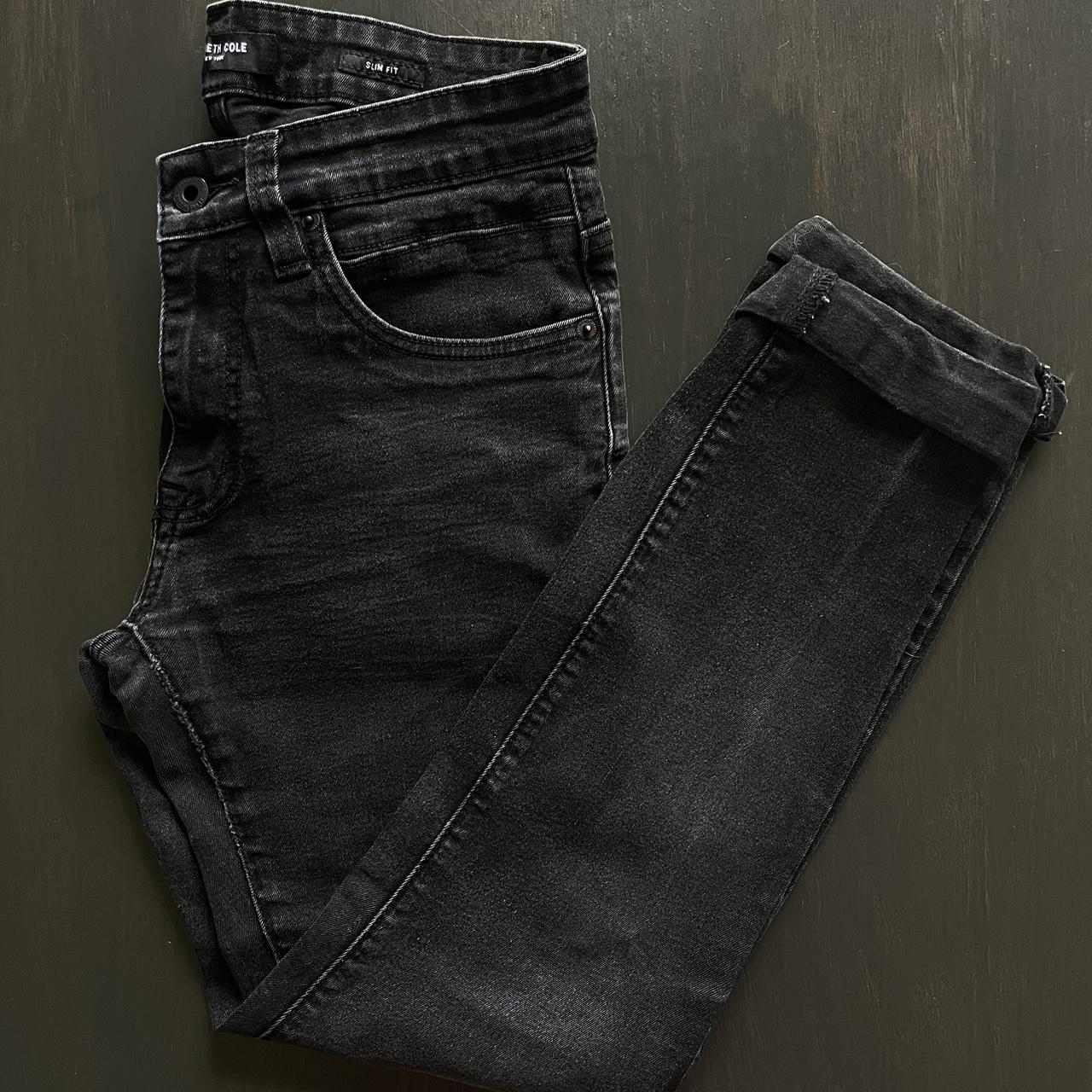 kenneth cole slim fit black jeans size 28x30 - Depop