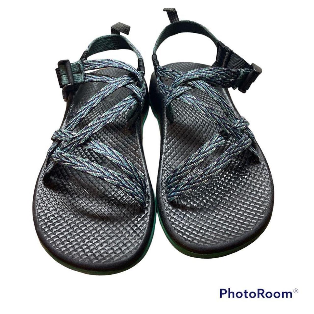 Chaco Classic ZX 2 Sandals Angular Purple Green... - Depop