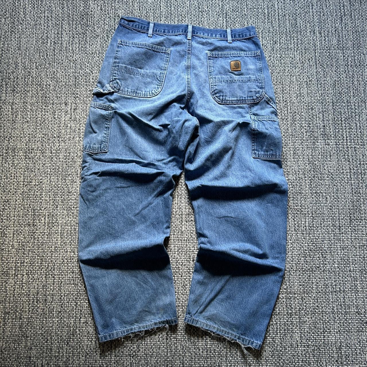Vintage blue Carhartt carpenter jeans Size:... - Depop