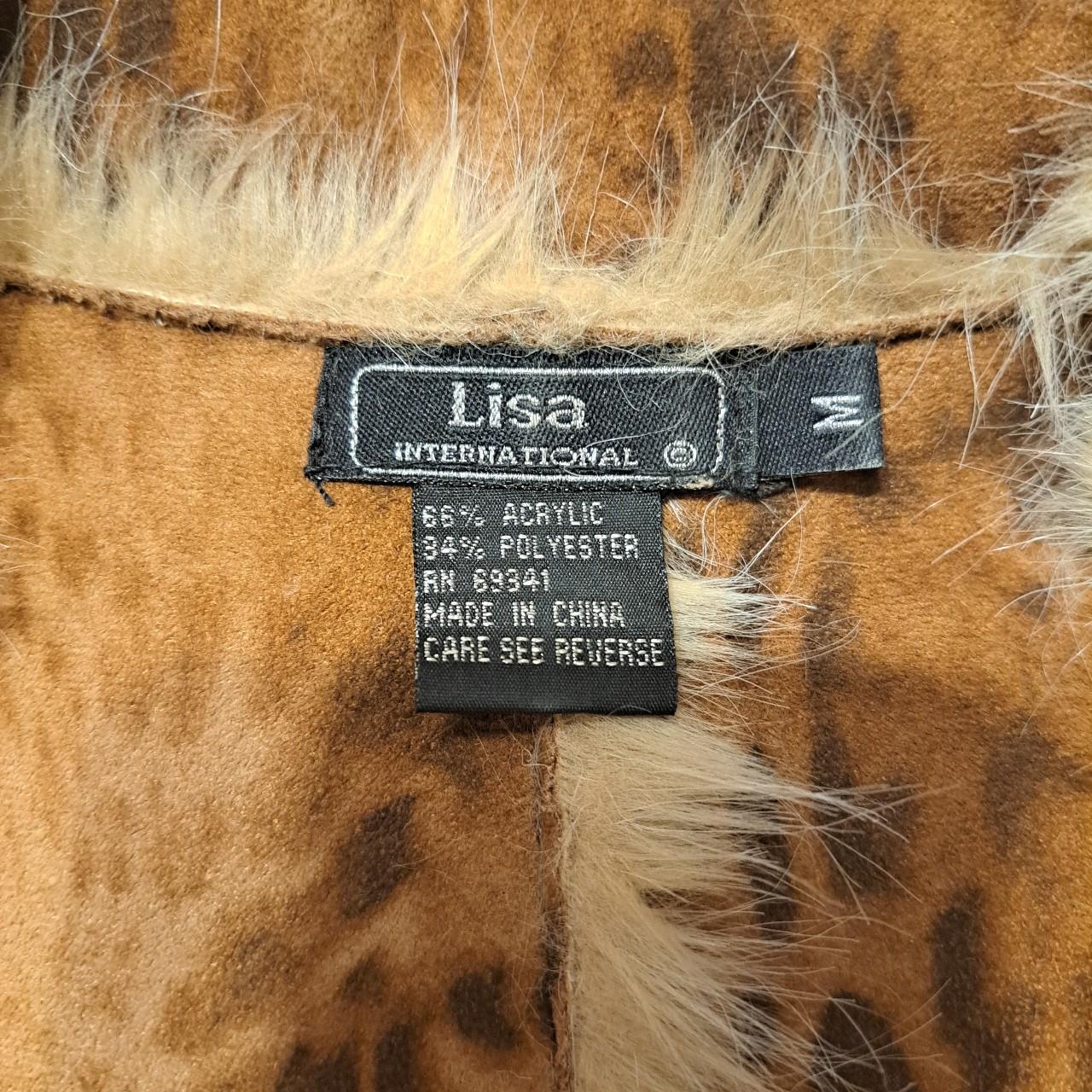 Lisa International Faux Fur/Vest/Animal... - Depop