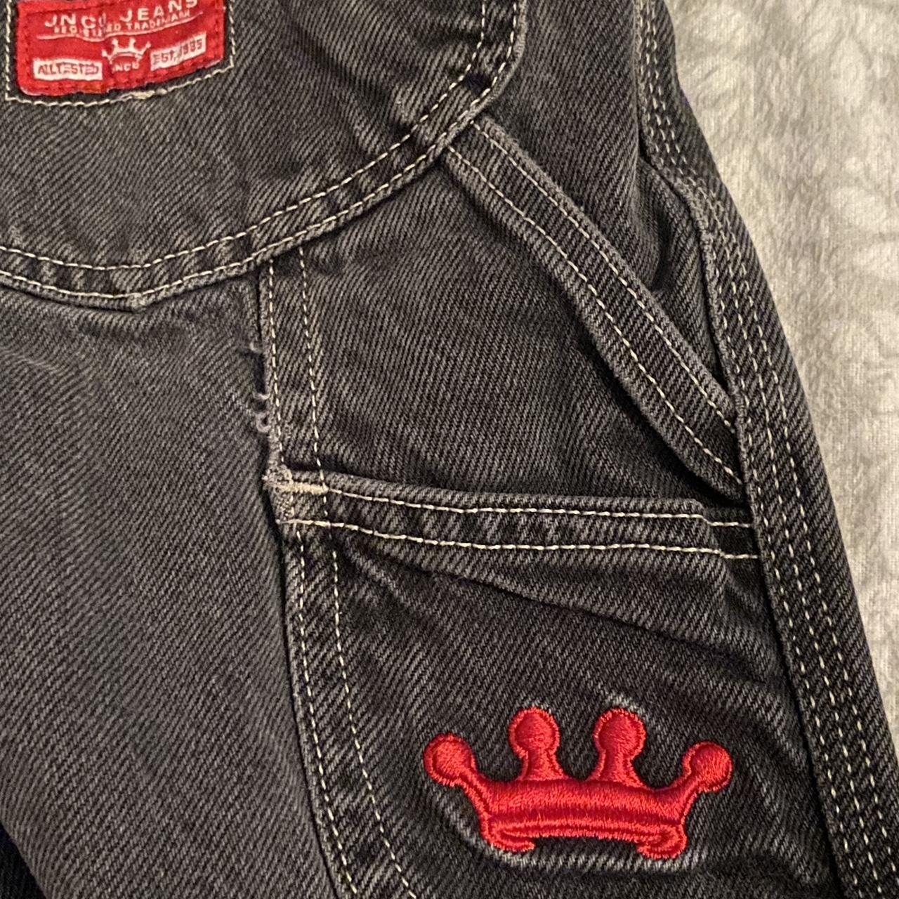 Jnco crown jorts mens small Butt has a patch and... - Depop