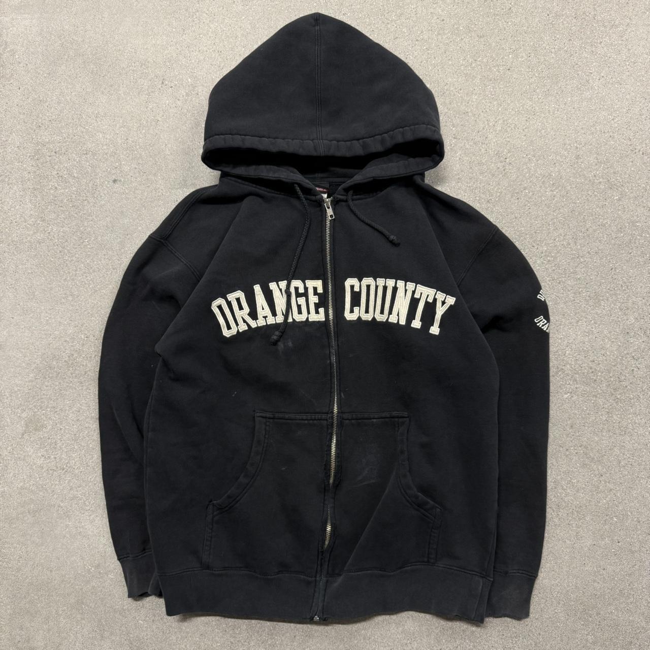 Y2K Quicksilver Orange County Surf Wear Zip Up... | Depop