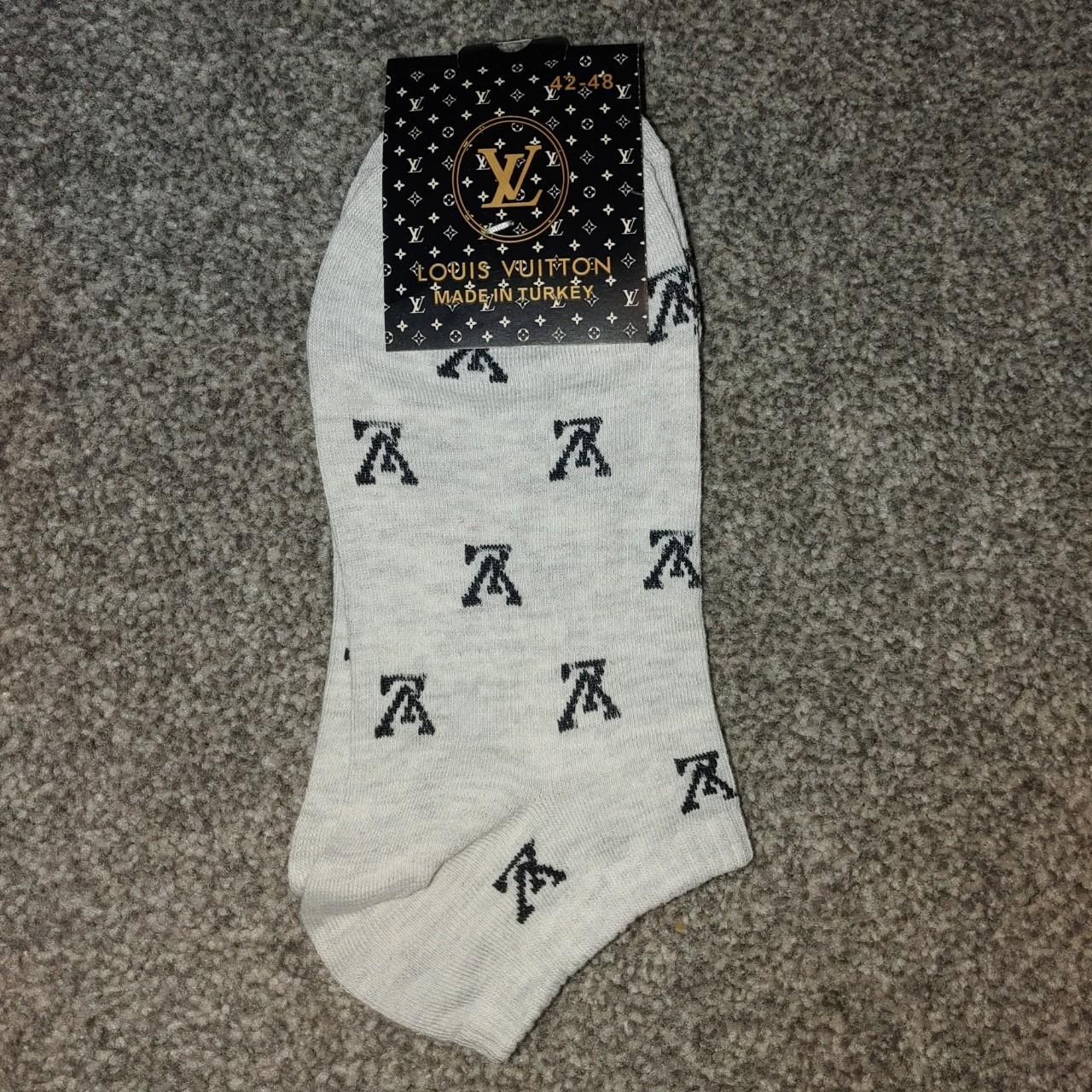 Louis Vuitton LV Grey Socks New #Louis... - Depop