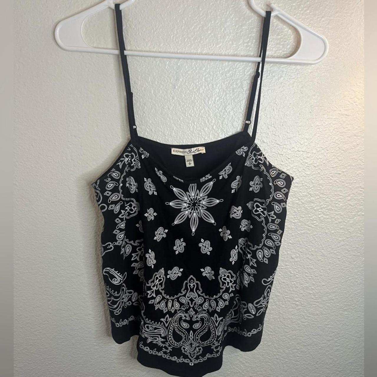 Express Pattern Tank Excellent condition. Only worn... - Depop