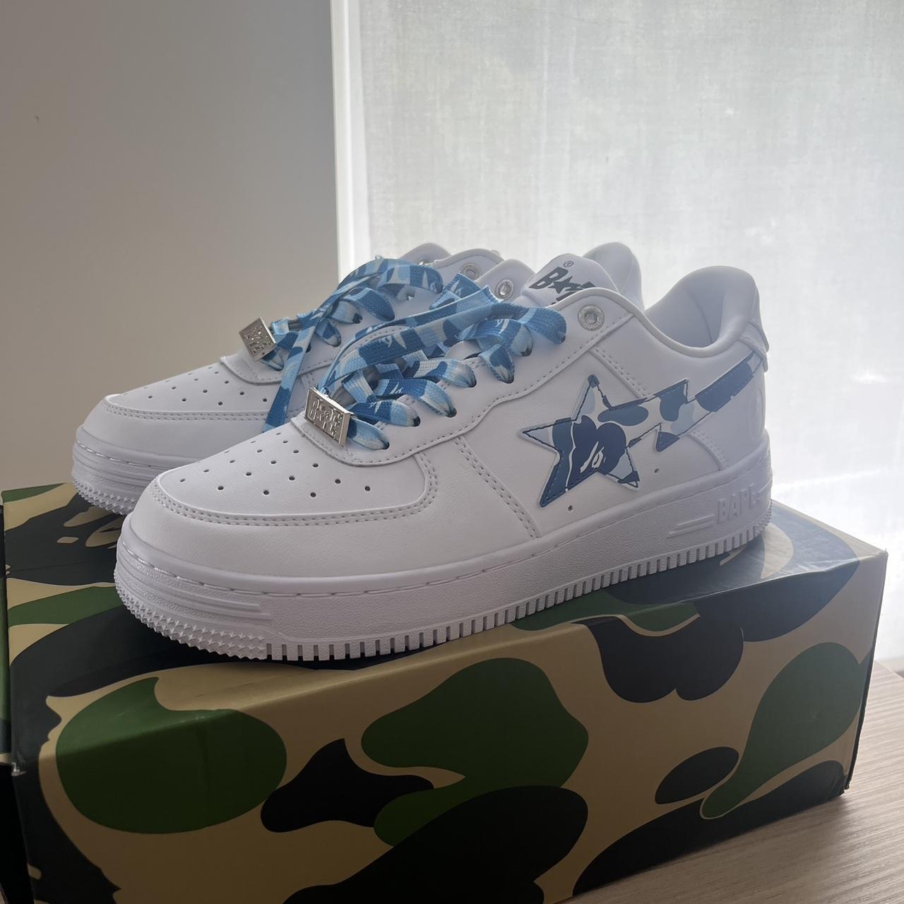 Bapestas blue camo colour-way Really clean pair Not... - Depop