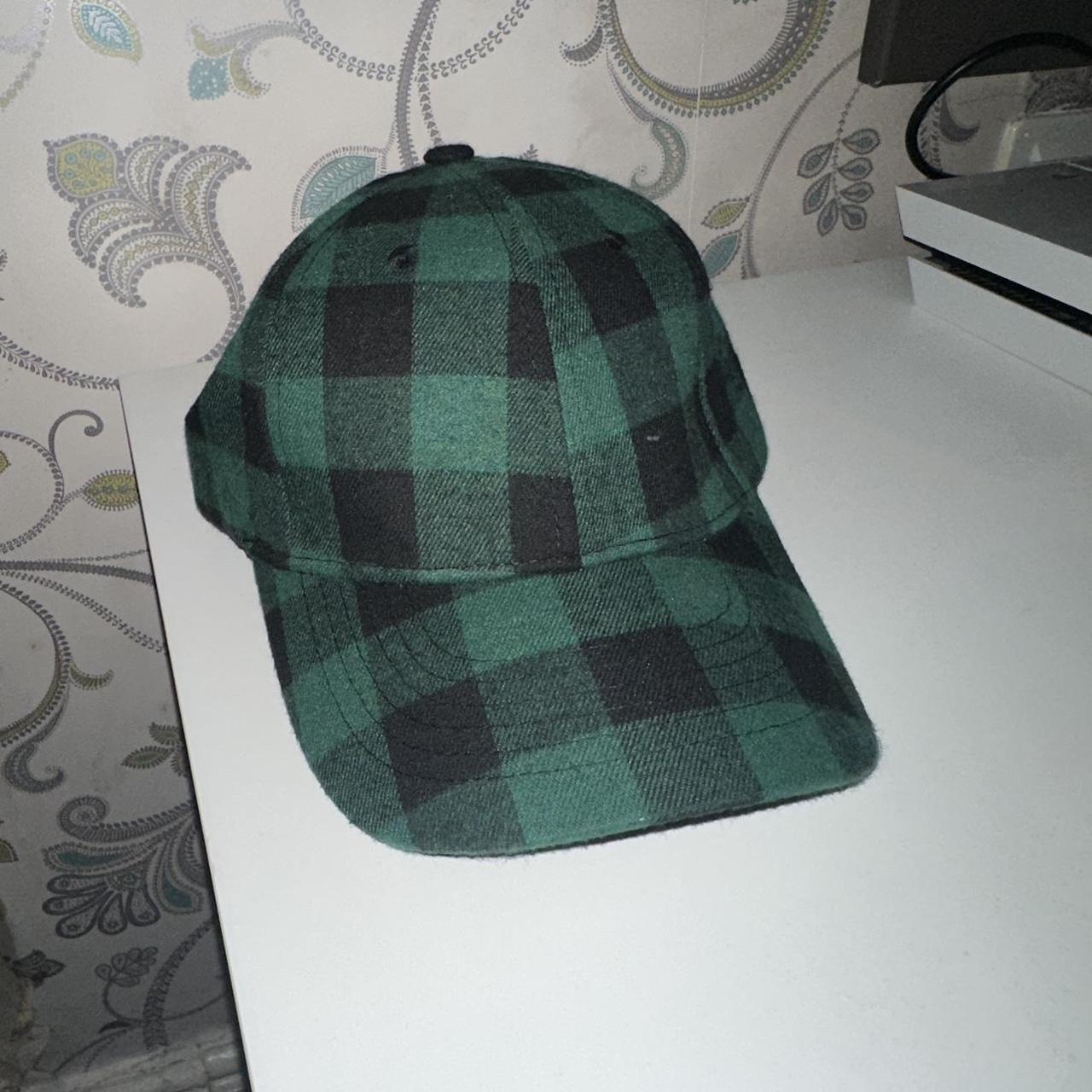 Green checkered hat Adjustable #cap #hat #green... - Depop