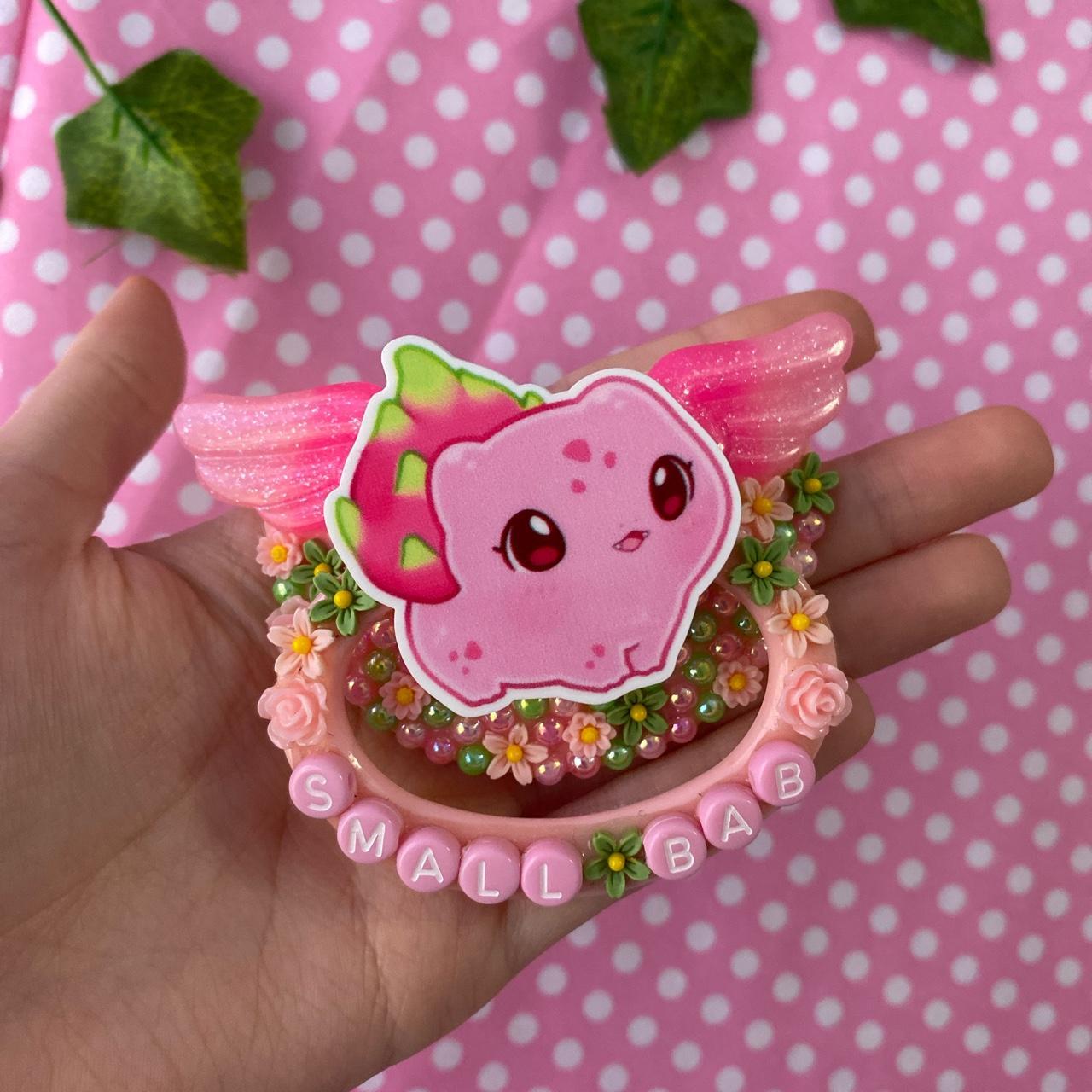 small bab pink full deco deluxe pacifier has... - Depop