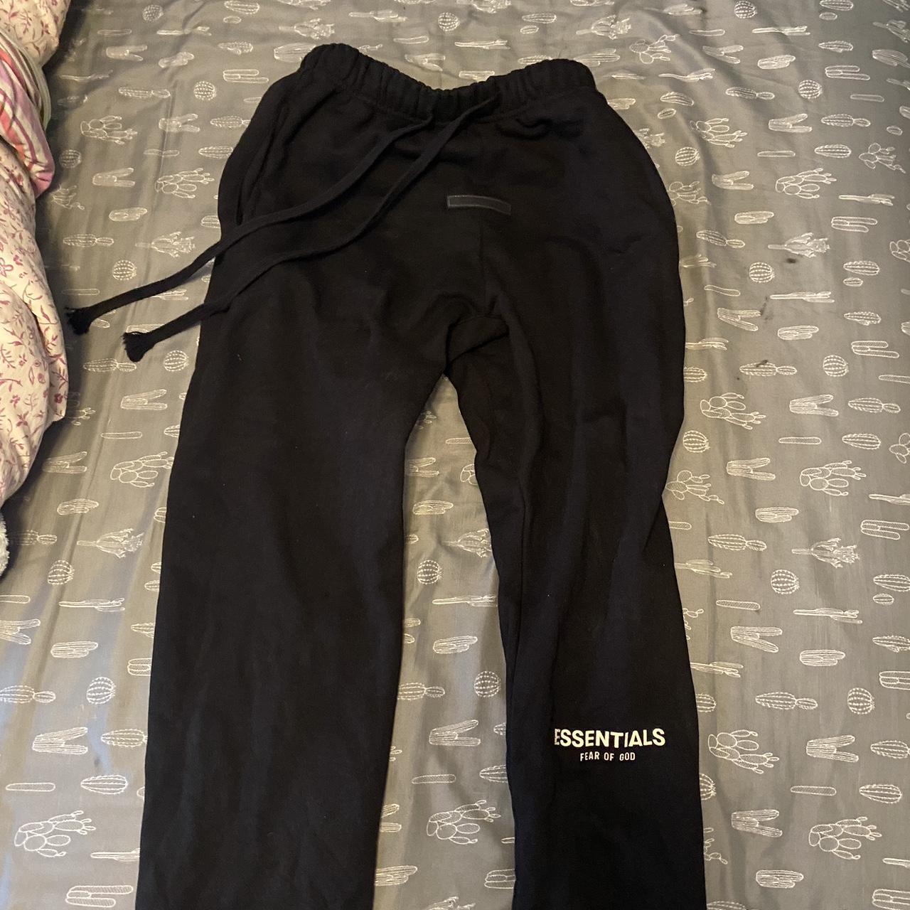 Essentials Men's Black Joggers-tracksuits | Depop
