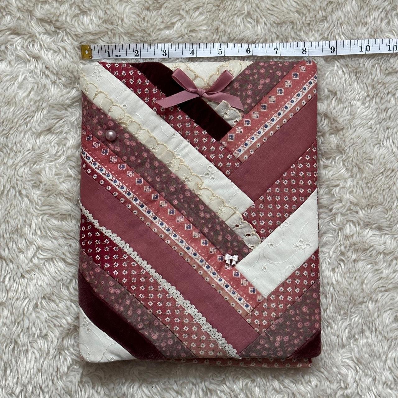 Adorable Pink Bow Handmade Quilted Book Bible Cover... - Depop