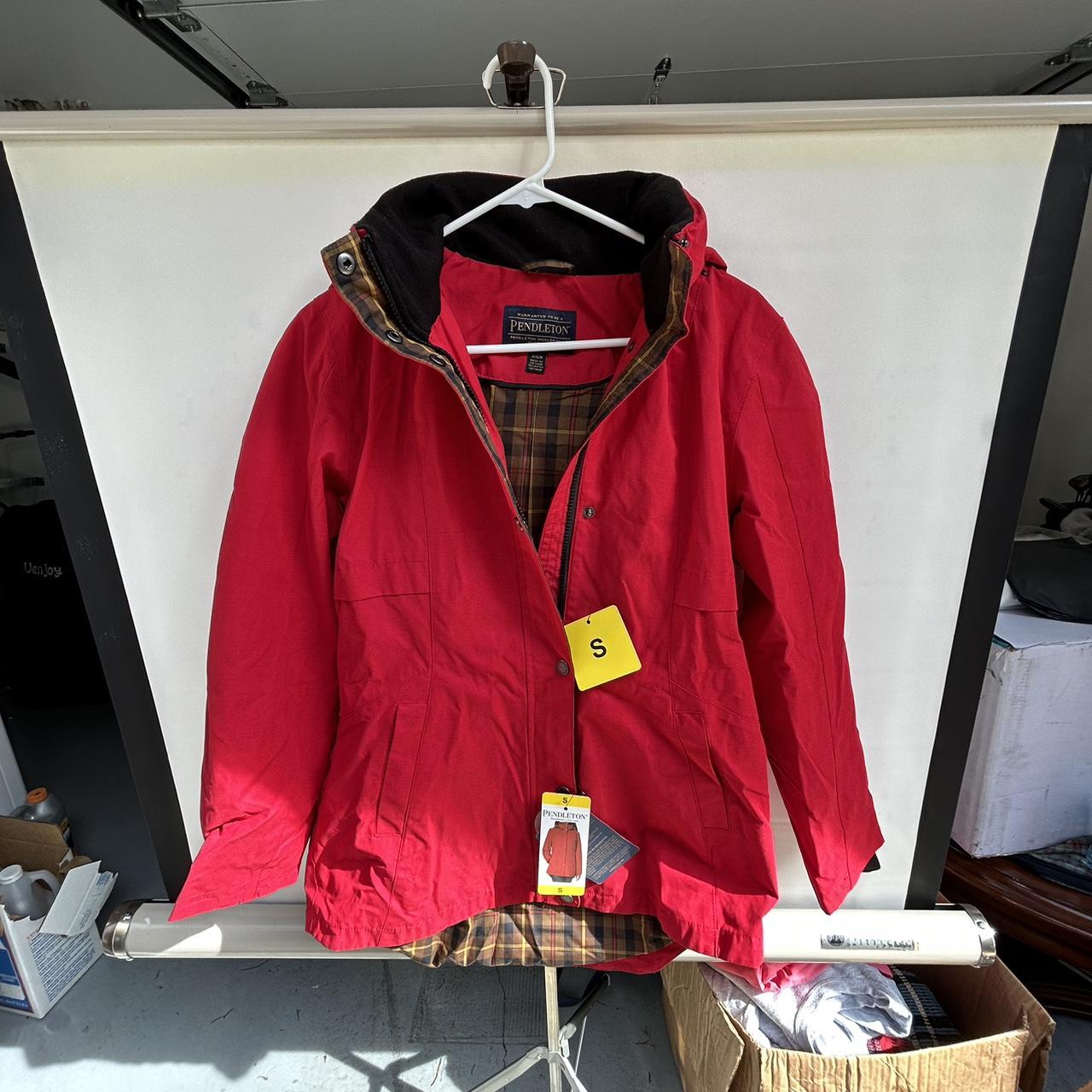 Pendleton Men's Red and Black Jacket | Depop