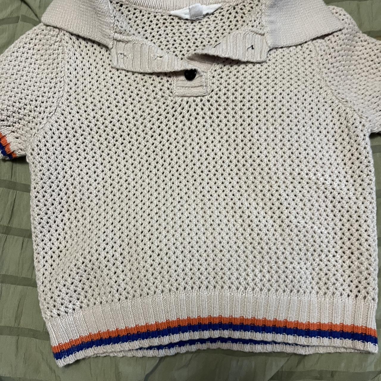 Knit collared baby tee - Depop