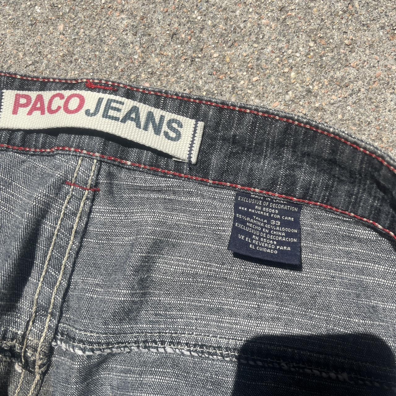super sick y2k early 2000s black paco jorts cool... - Depop