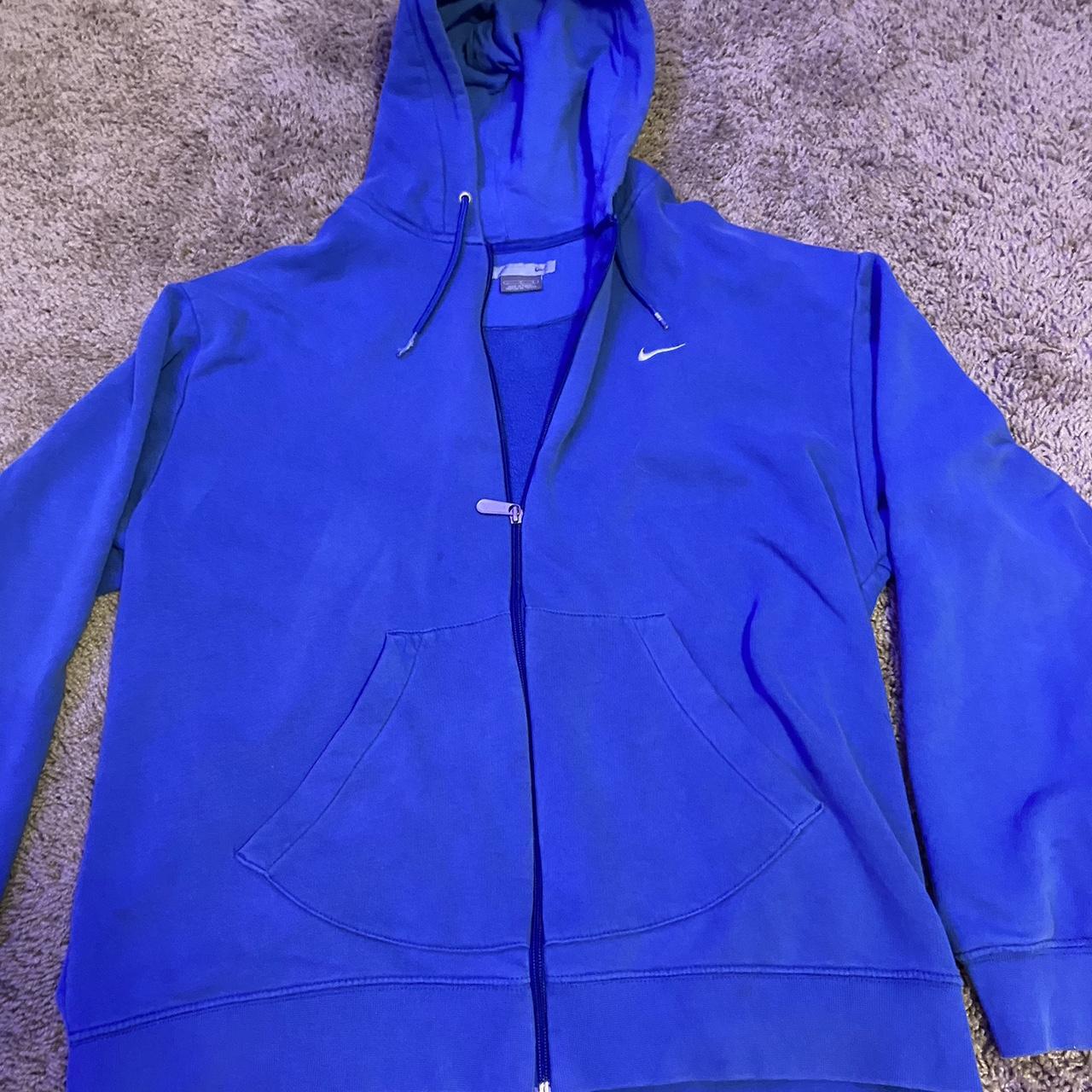 Oversized blue nike jacket. the sleeves have slight... - Depop