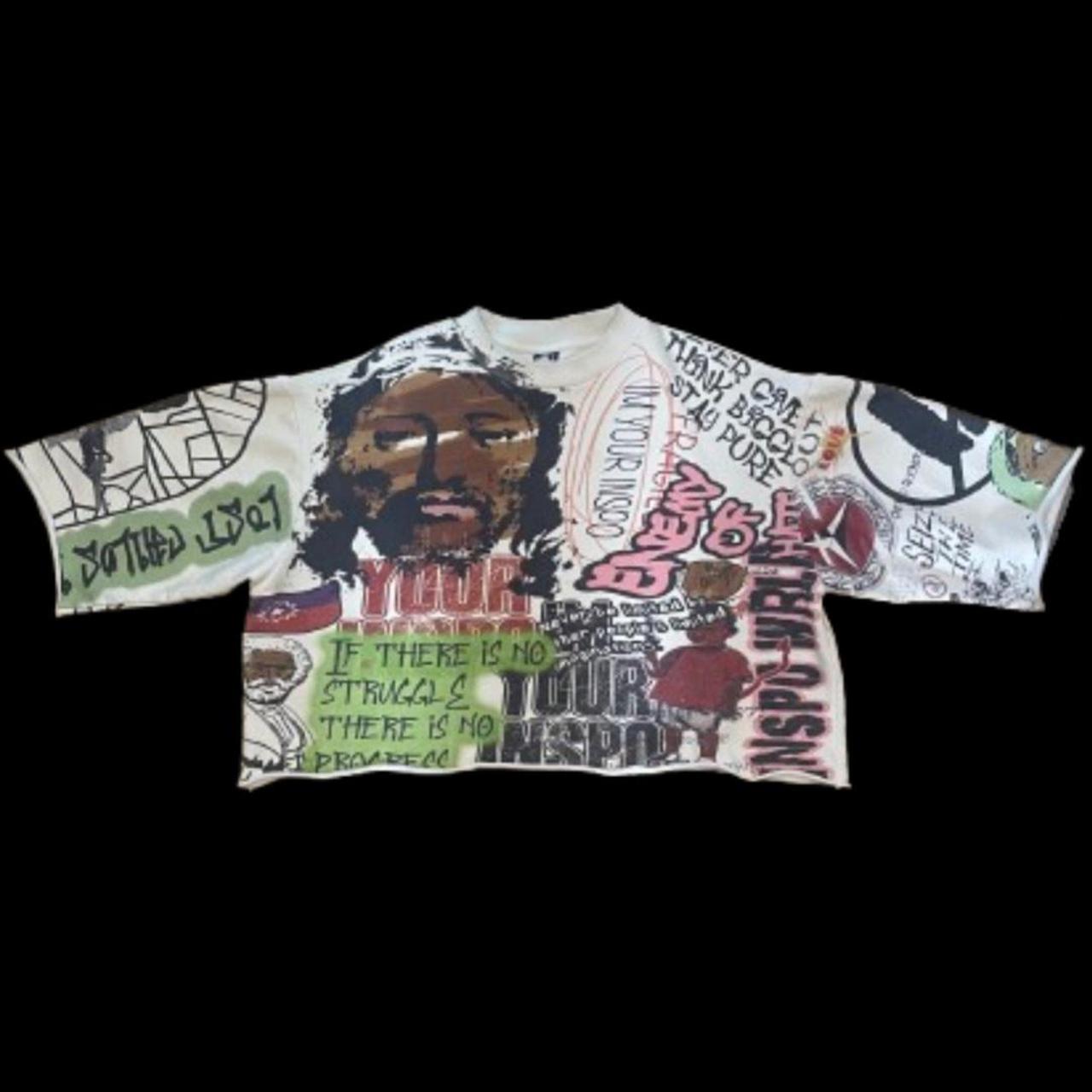 Inspo Wrld Cropped Oversized Tee Paid... - Depop