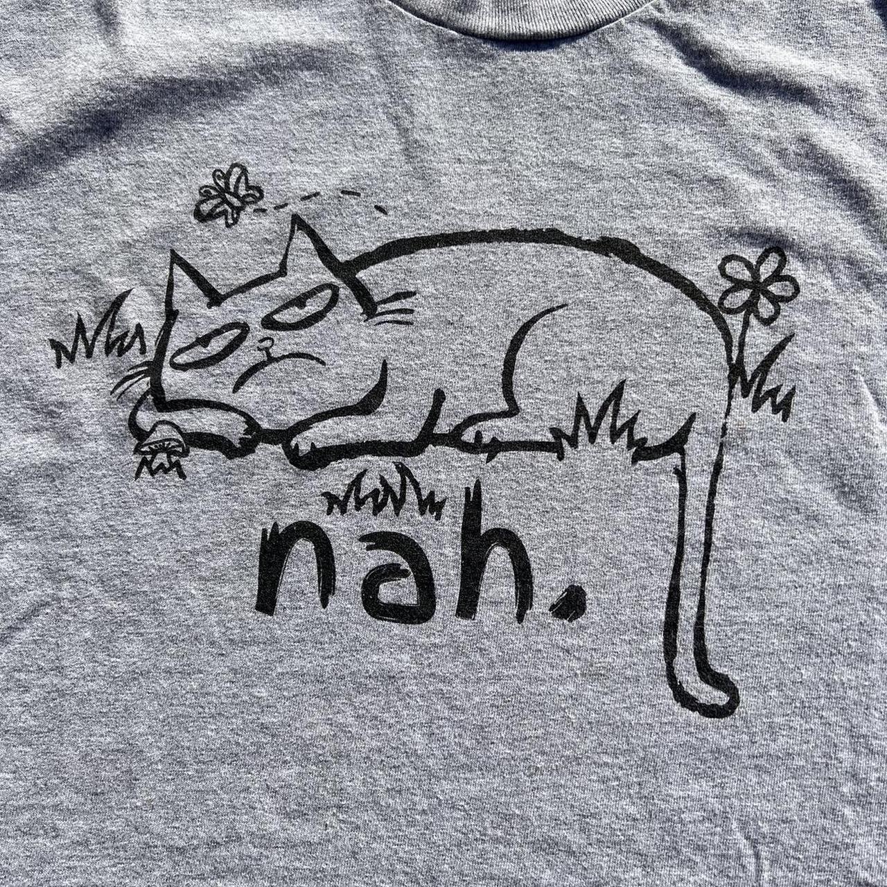 Grumpy Cat “nah” short sleeve graphic tee cat... | Depop