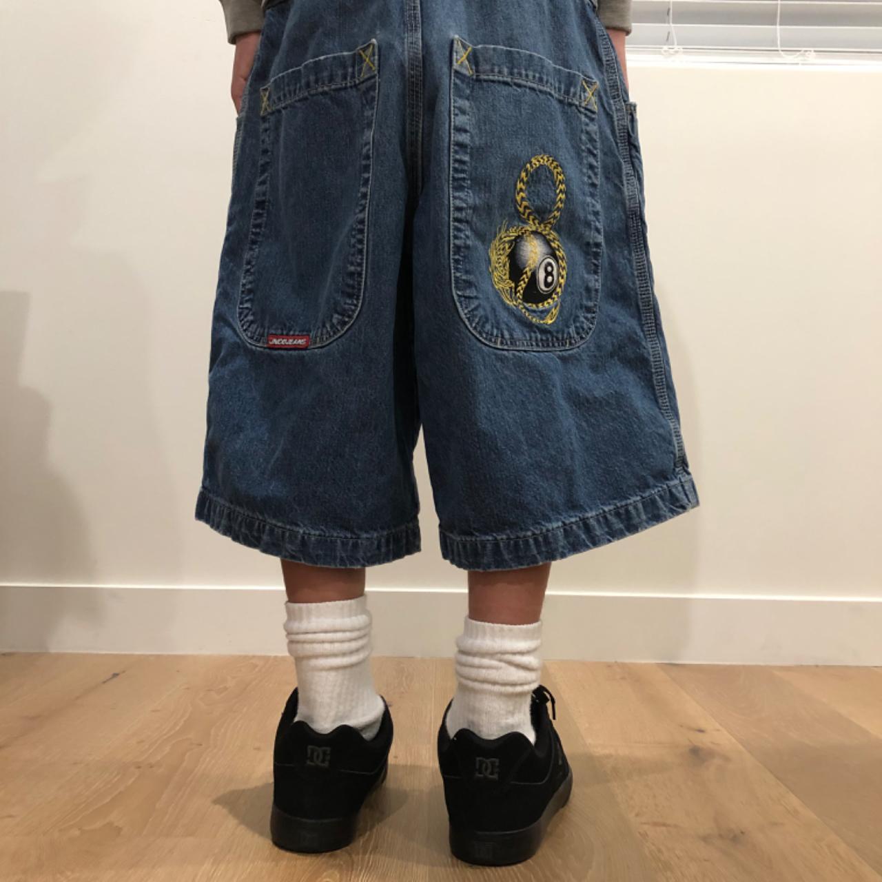 Jnco 8 ball dragon jorts. One of my favorite pairs.... - Depop