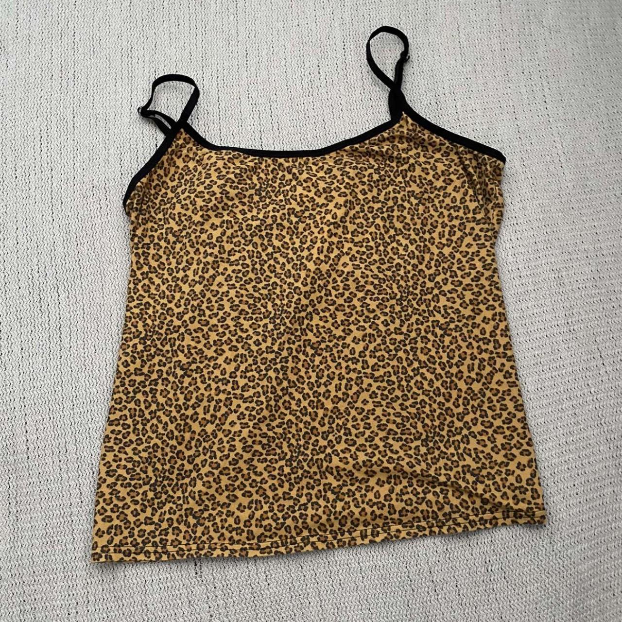 Cheetah print cami/tanktop 2000s cheetah print... - Depop