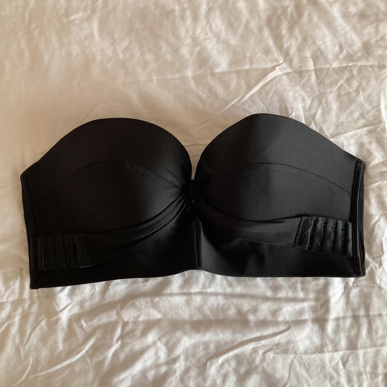Black Bra Women's black strapless push-up bra with... | Depop
