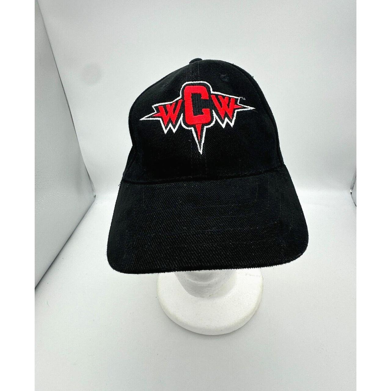 Vintage WCW Hat Cap Black Embroidered Logo... | Depop