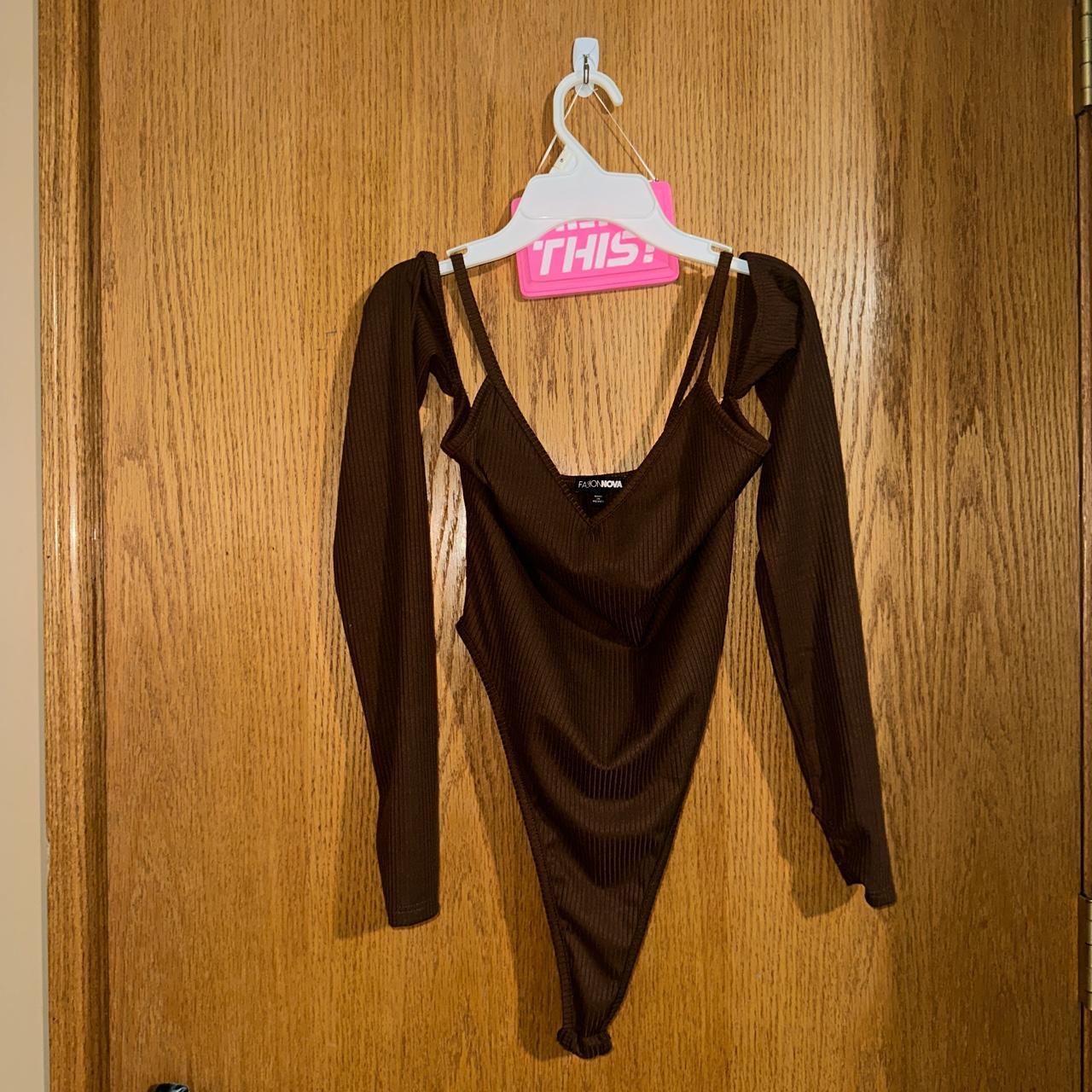 - Fashion Nova “Model Behavior” Bodysuit In Brown -... - Depop - Fashion Nova “Model Behavior” Bodysuit In Brown -... - Depop
