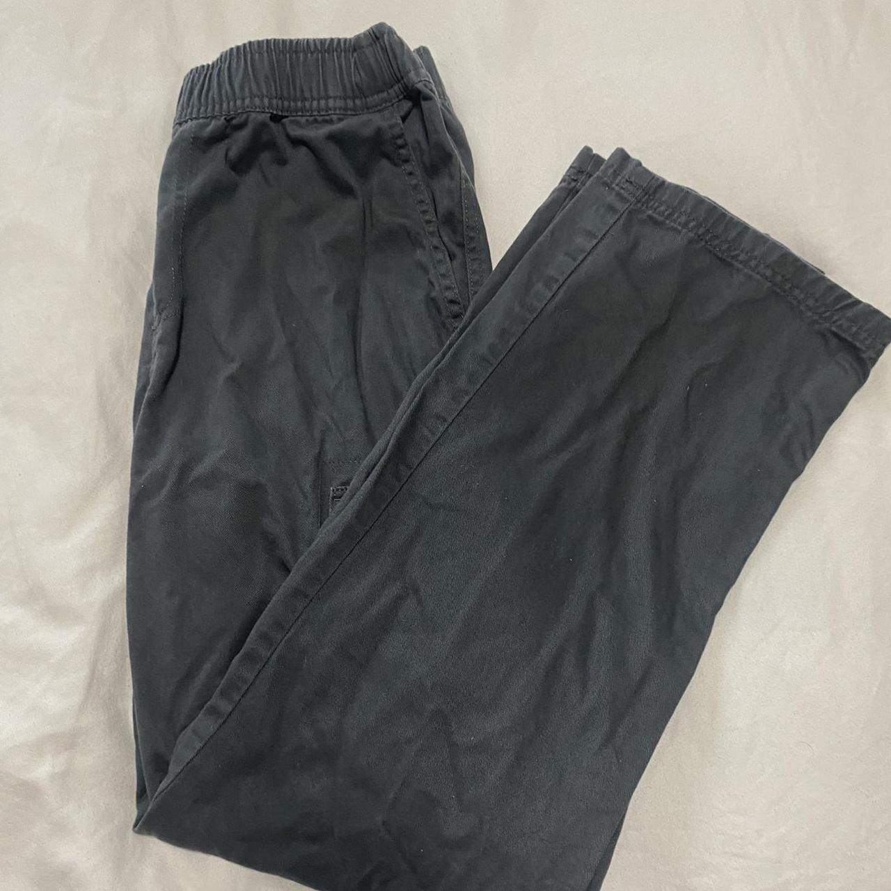 Black/Grey Cargos Adjustable waist Size 14h in... - Depop