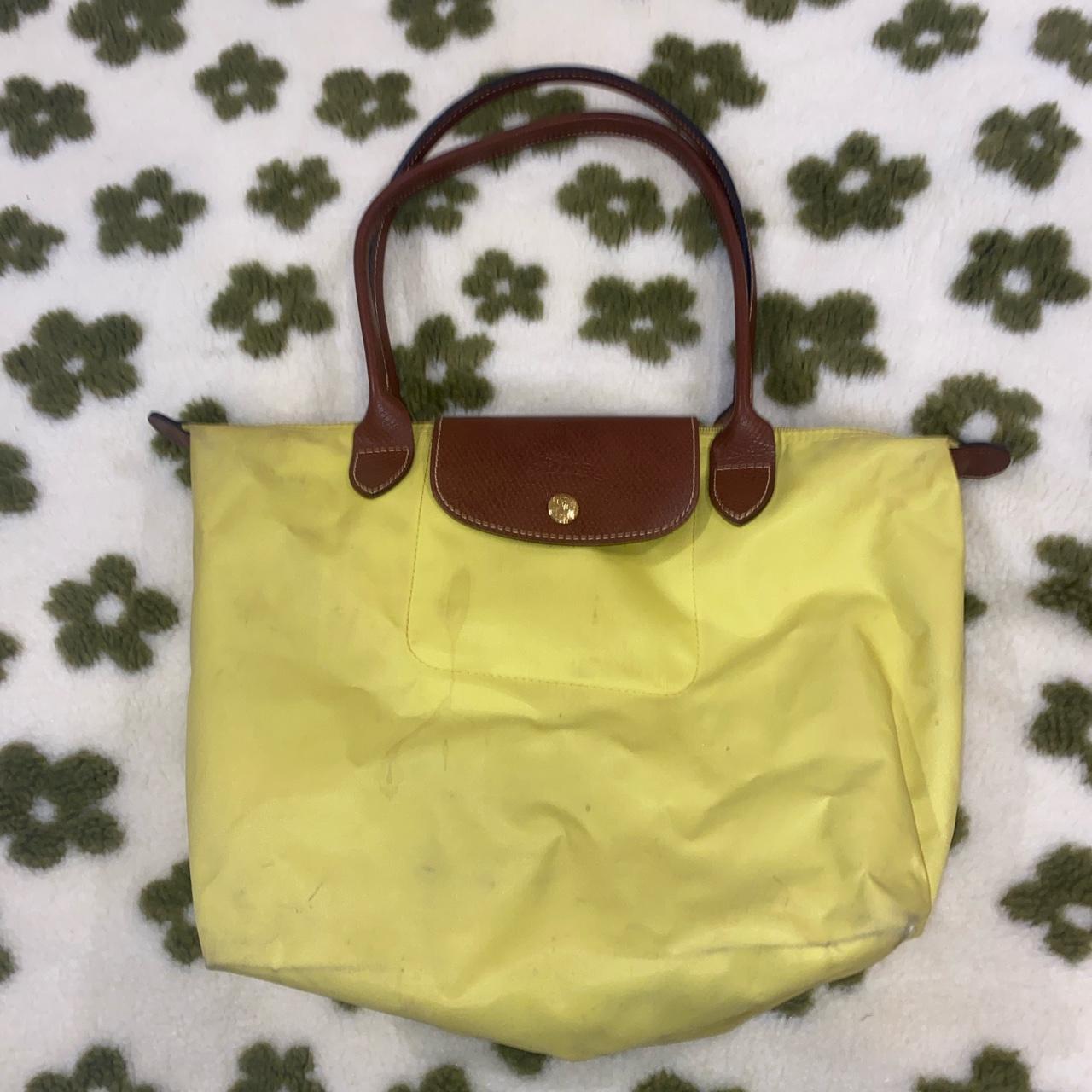 Genuine yellow longchamp le pliage Some... - Depop