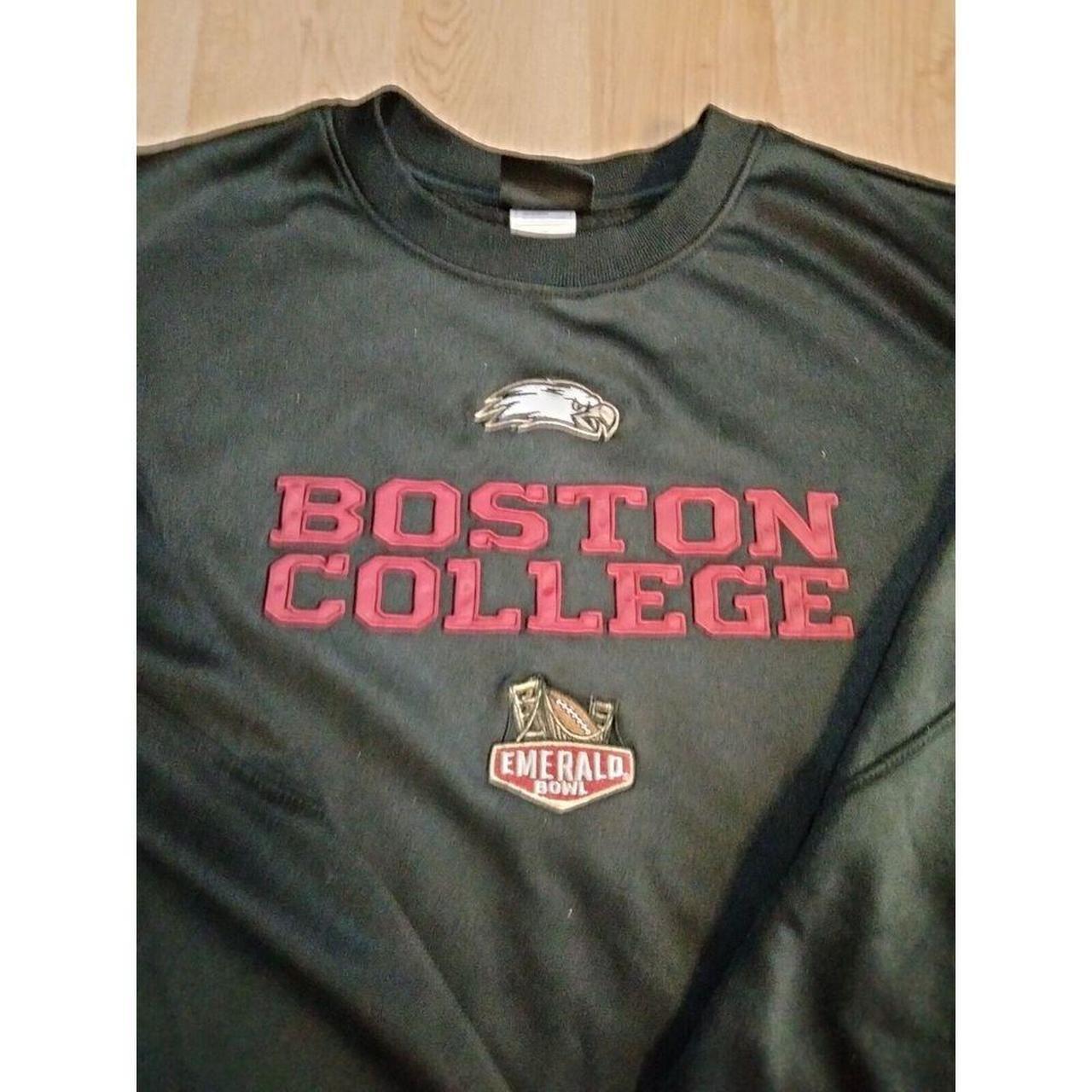 Boston College Emerald Bowl Reebok Black Embroidered... - Depop